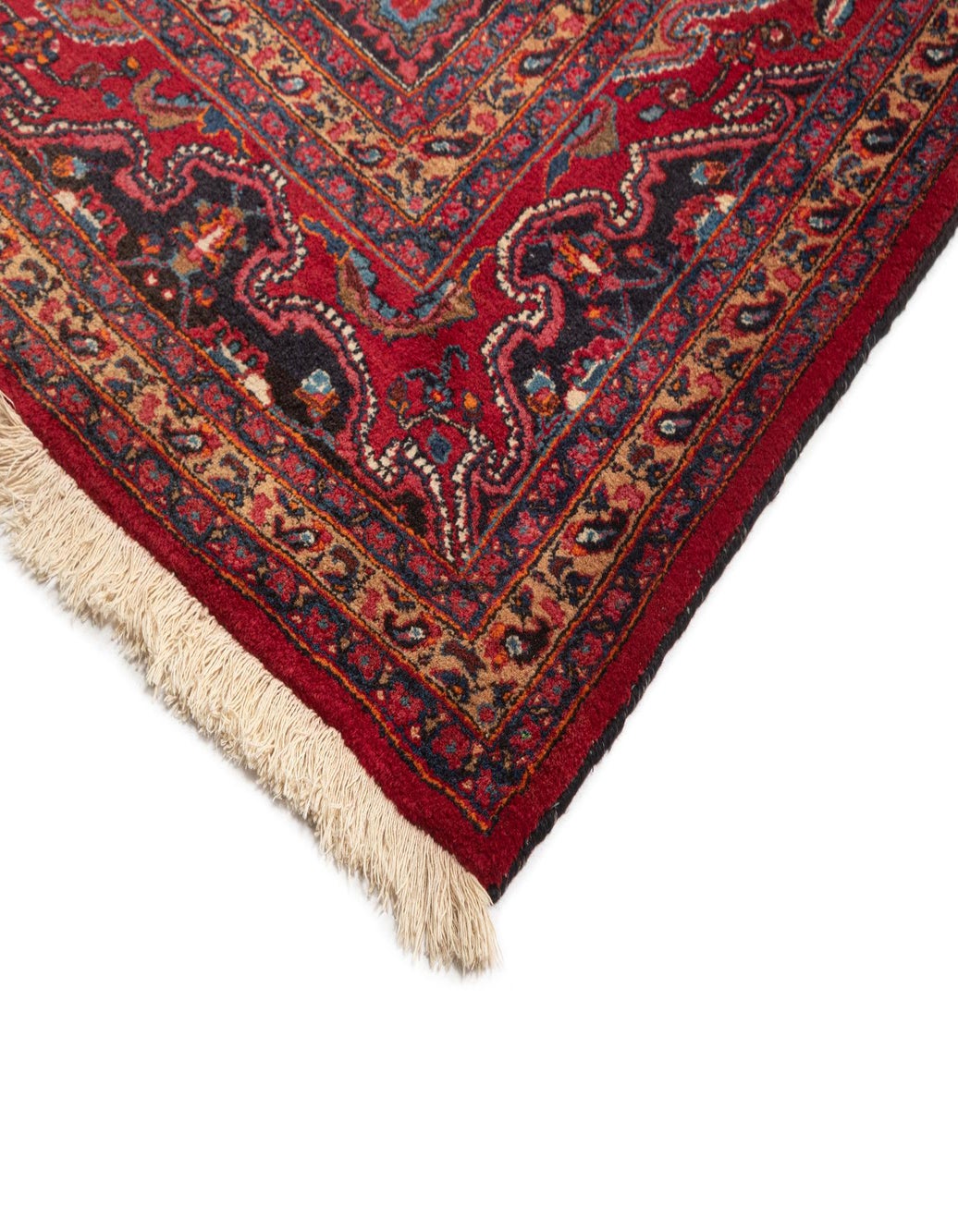 Red 8' 5 x 11' 7 Mashad Wool Rug | Rugs.com