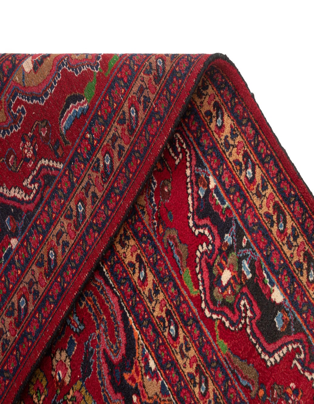 Red 8' 5 x 11' 7 Mashad Wool Rug | Rugs.com