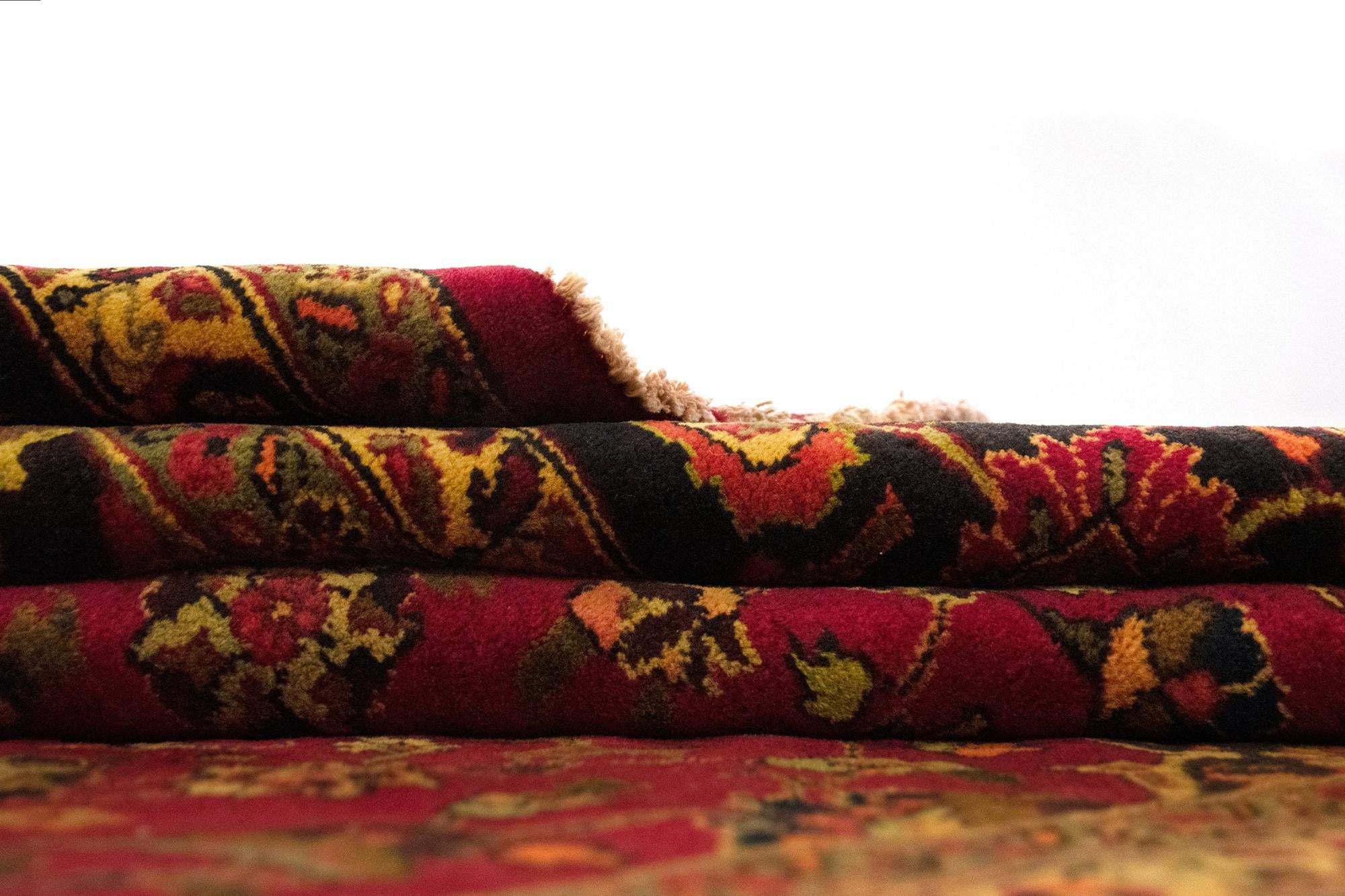 Red 7' 10 x 10' 3 Hand Knotted Mashad Persian Wool Rug | Rugs.com