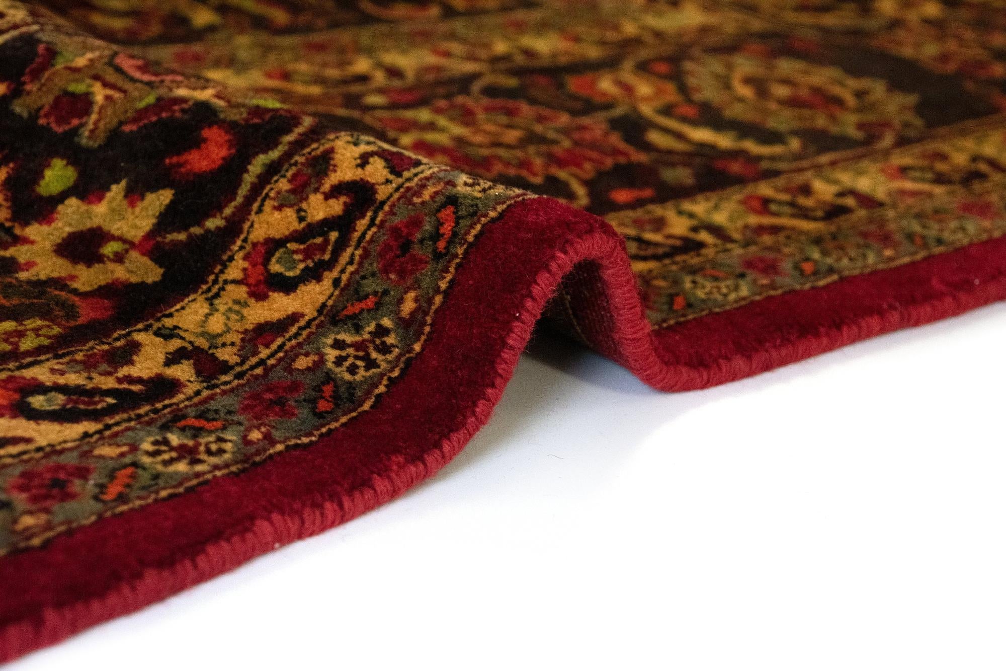 Red 7' 10 x 10' 3 Hand Knotted Mashad Persian Wool Rug | Rugs.com