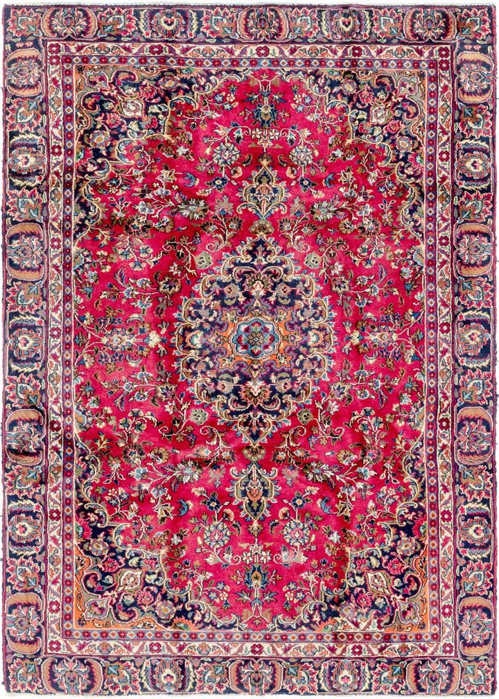 Red 5' 5 x 9' Hand Knotted Mashad Persian Wool Rug | Rugs.com