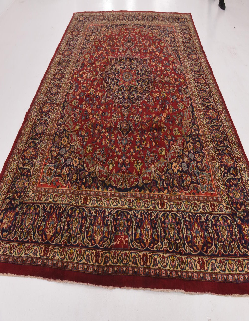 Red 9' 8 x 12' 9 Hand Knotted Mashad Persian Wool Rug | Rugs.com