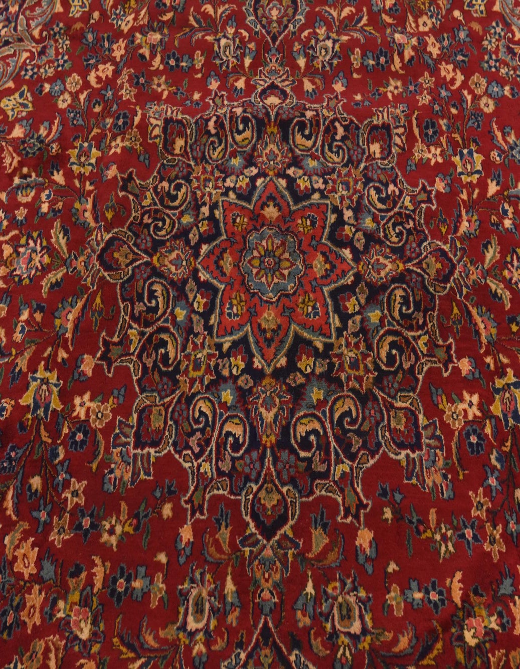 Red 9' 8 x 12' 9 Hand Knotted Mashad Persian Wool Rug | Rugs.com