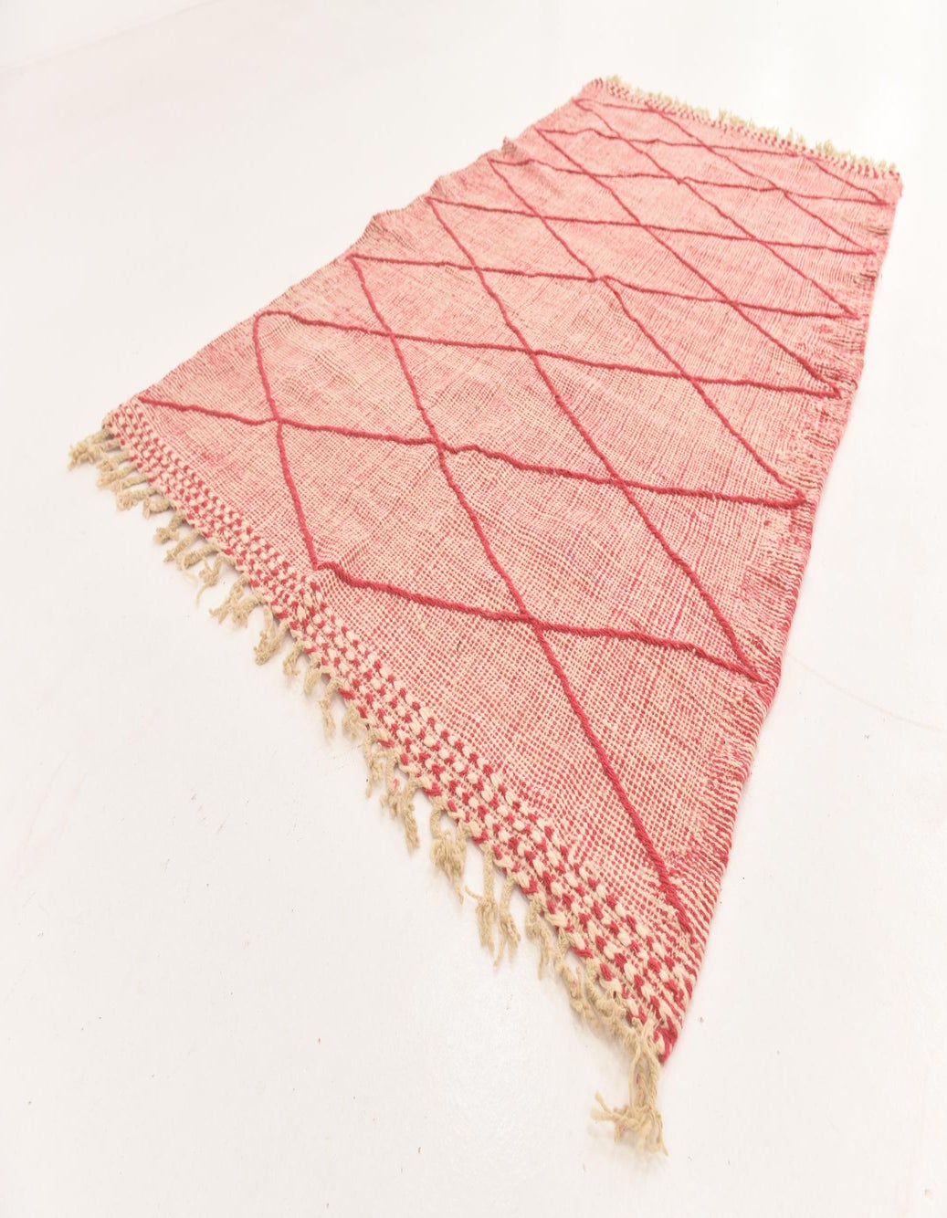 Red 4' 9 x 8' 5 Hand Knotted Moroccan Wool Rug | Rugs.com