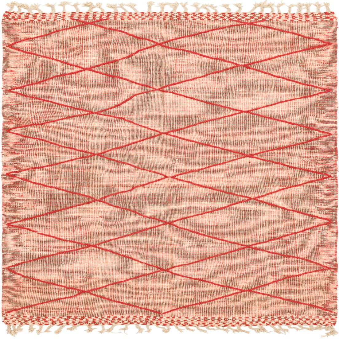 Red 4' 9 x 8' 5 Hand Knotted Moroccan Wool Rug | Rugs.com