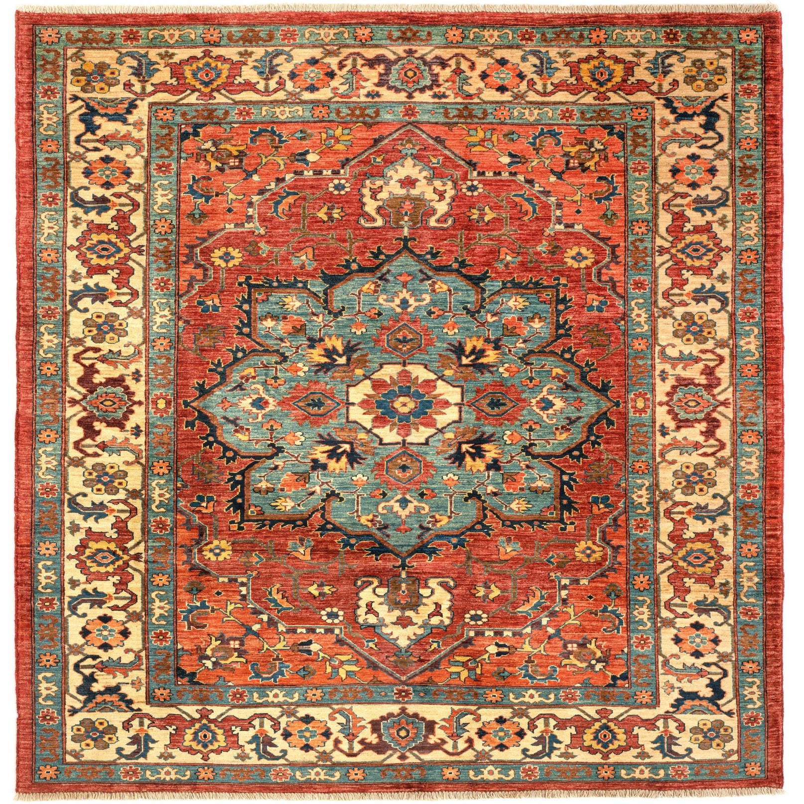 Red 6' x 7' 7 Sara Wool Rug | Rugs.com