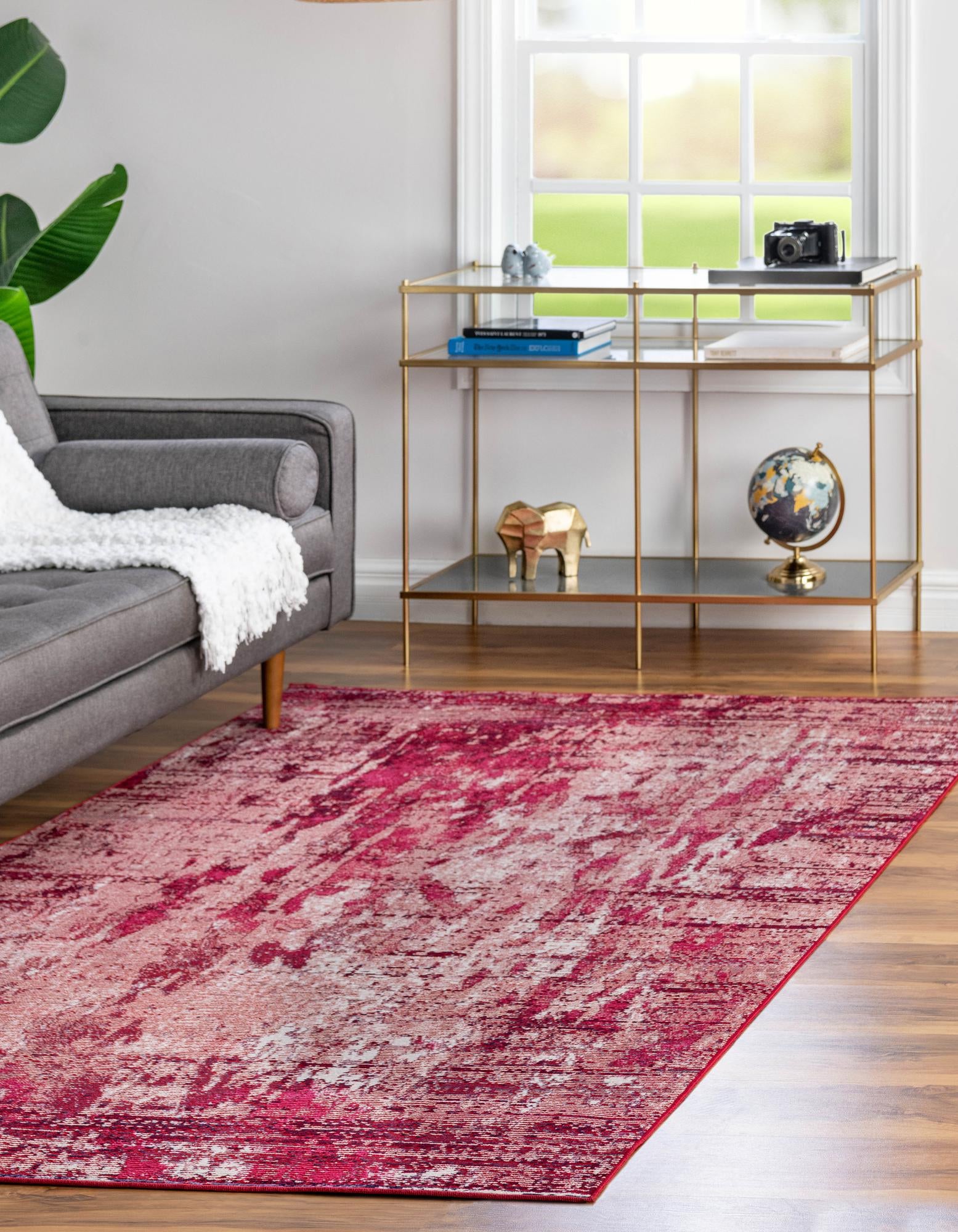 Red 5' x 8' Starlight Rug | Rugs.com