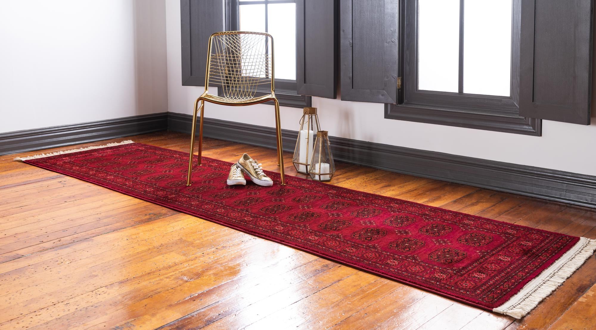 Red 2' x 8' Bokhara Runner Rug | Rugs.com