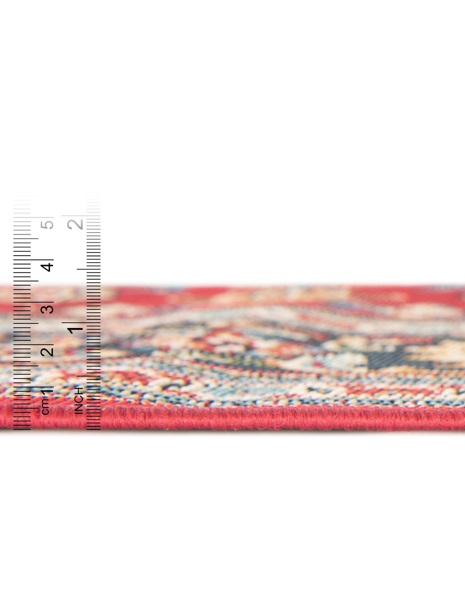 Red 2' x 8' Traditional Indoor / Outdoor Runner Rug | Rugs.com