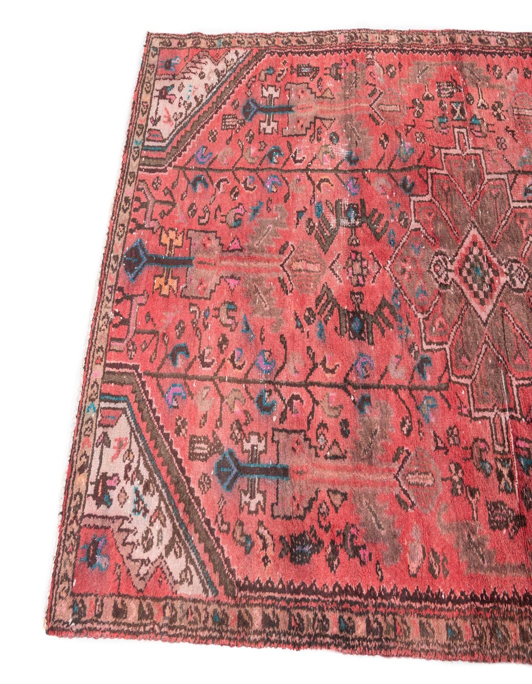Red 4' x 7' 10 Hand Knotted Ultra Vintage Persian Wool Runner Rug ...