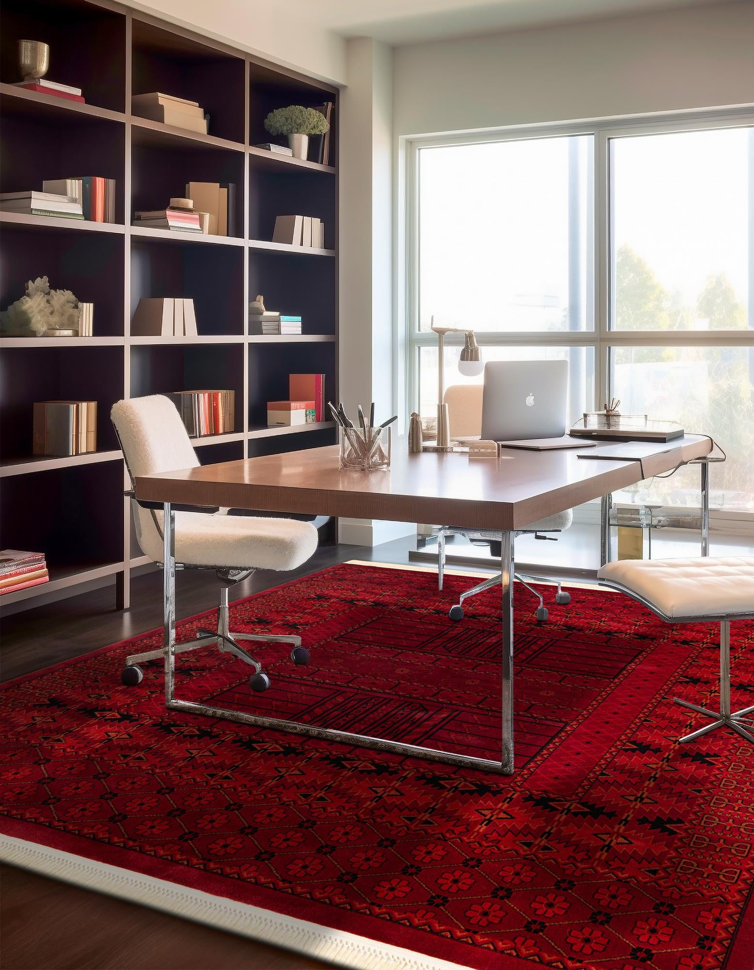 Red 7' 10 x 7' 10 Bokhara Square Rug | Rugs.com