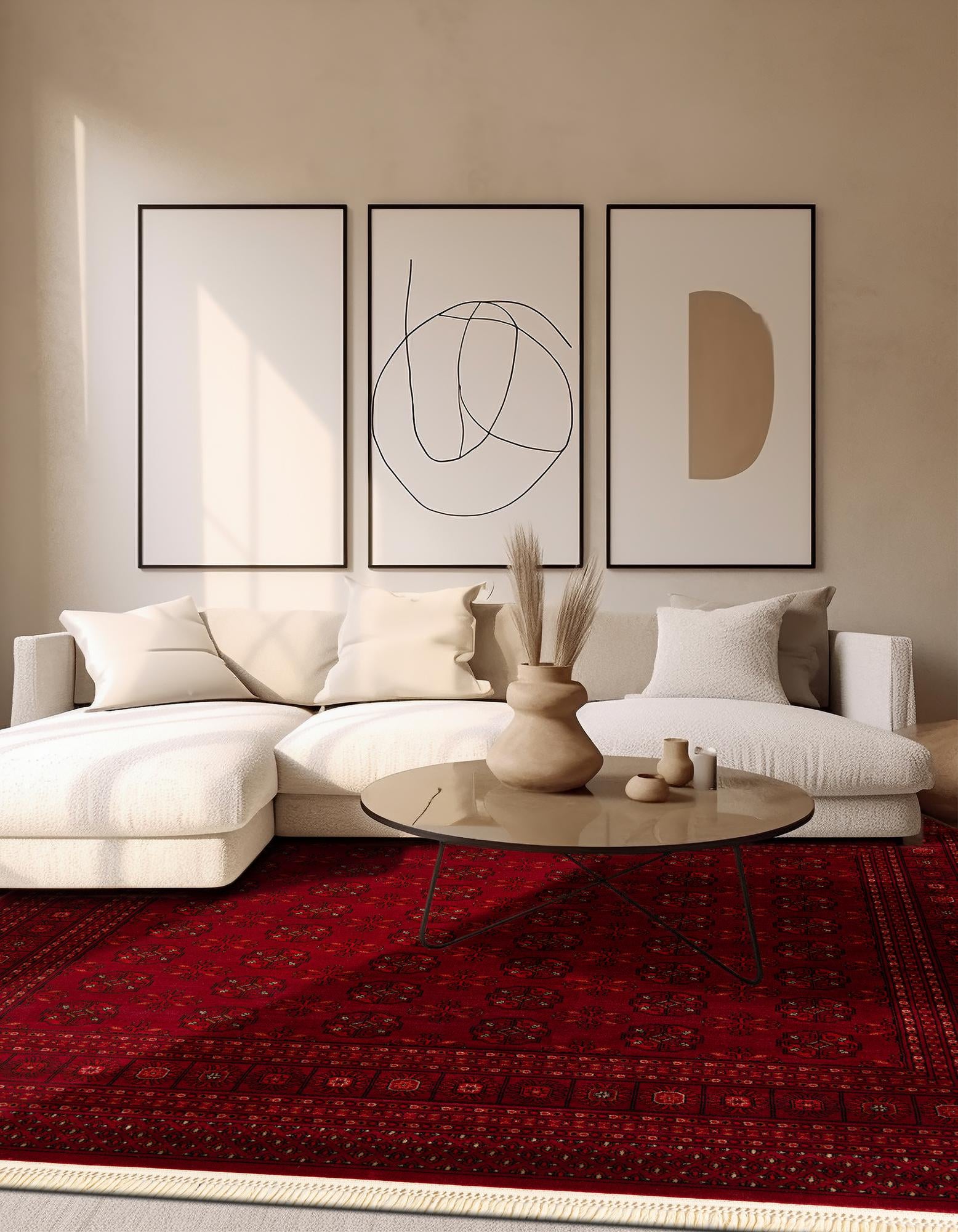 Red 7' 10 x 7' 10 Bokhara Square Rug | Rugs.com