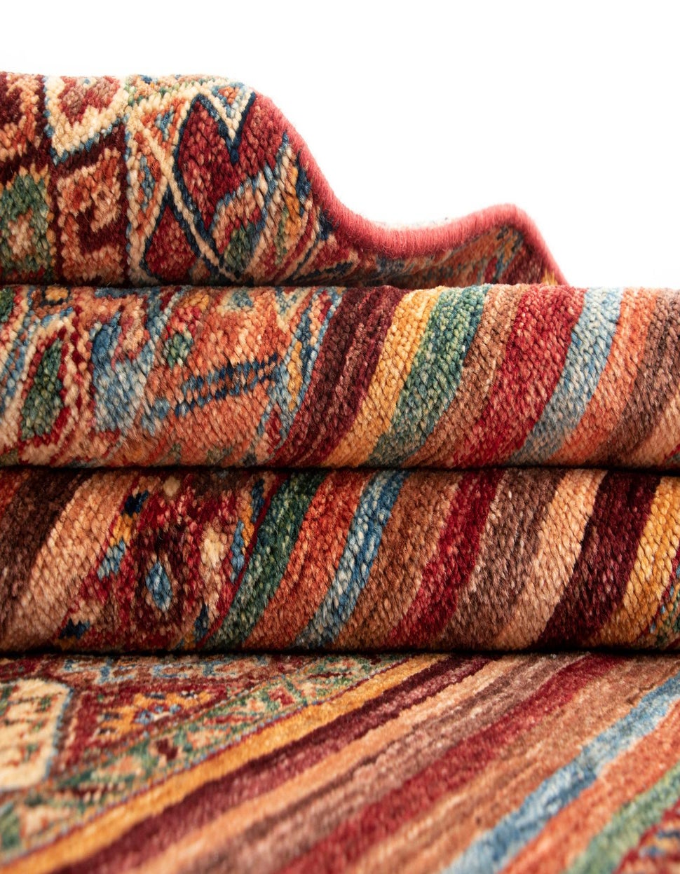 Red 8' x 8' 1 Torkman Wool Square Rug | Rugs.com