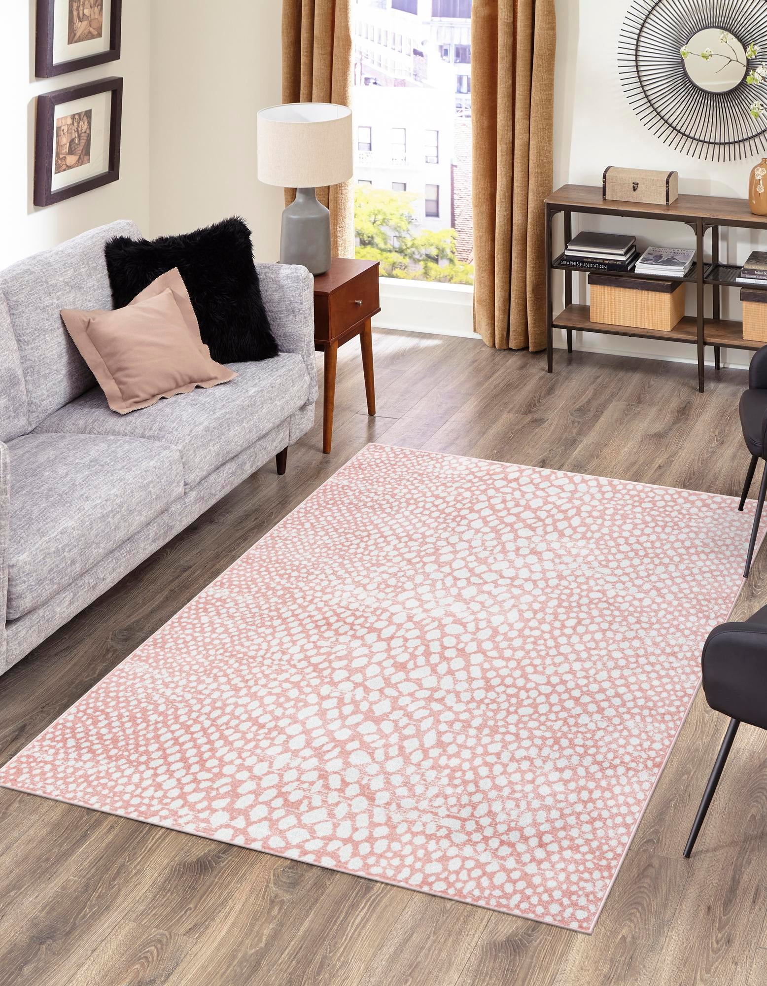 Rose Pink 7' 10 x 10' Kamala Washable Rug | Rugs.com