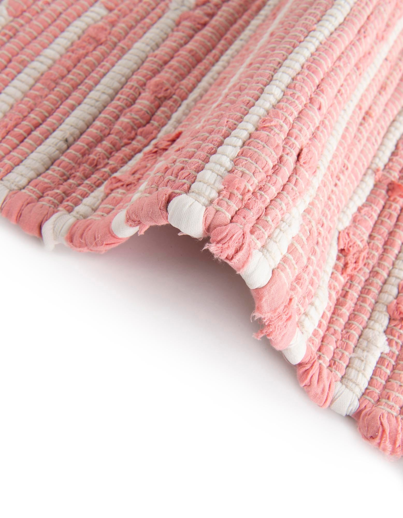 Rose 0' 9 x 2' 6 Hand Woven Chindi Cotton Stair Rug | Rugs.com