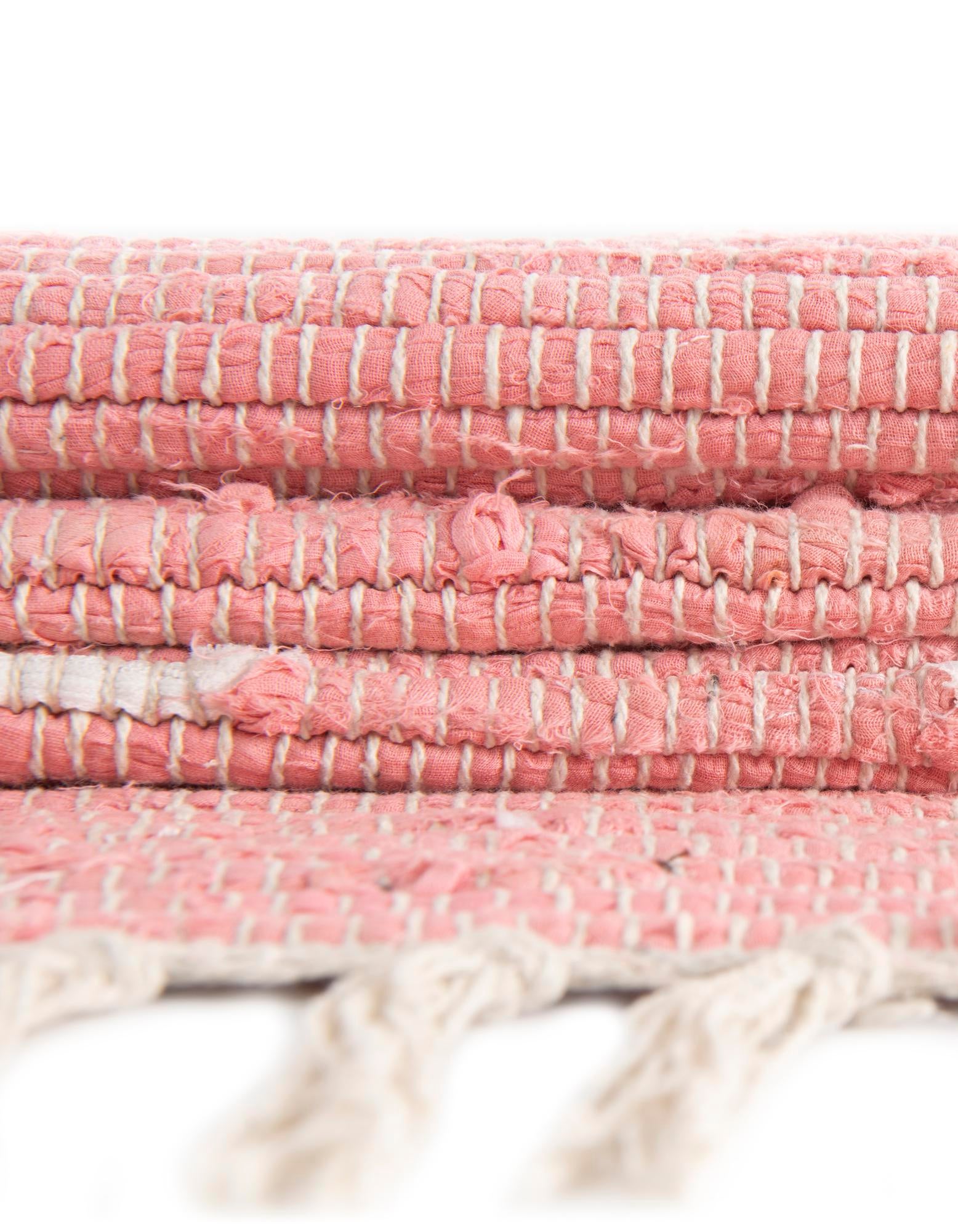 Rose 0' 9 x 2' 6 Hand Woven Chindi Cotton Stair Rug | Rugs.com
