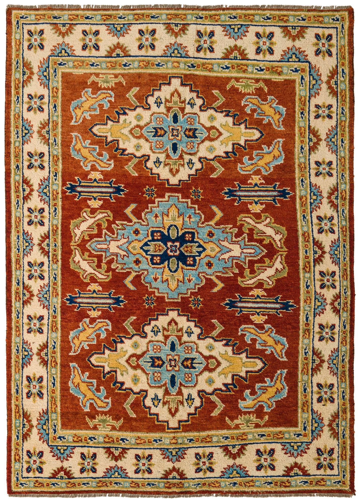 Rust Red 5' 9 x 7' 10 Hand Knotted Darya Wool Rug | Rugs.com
