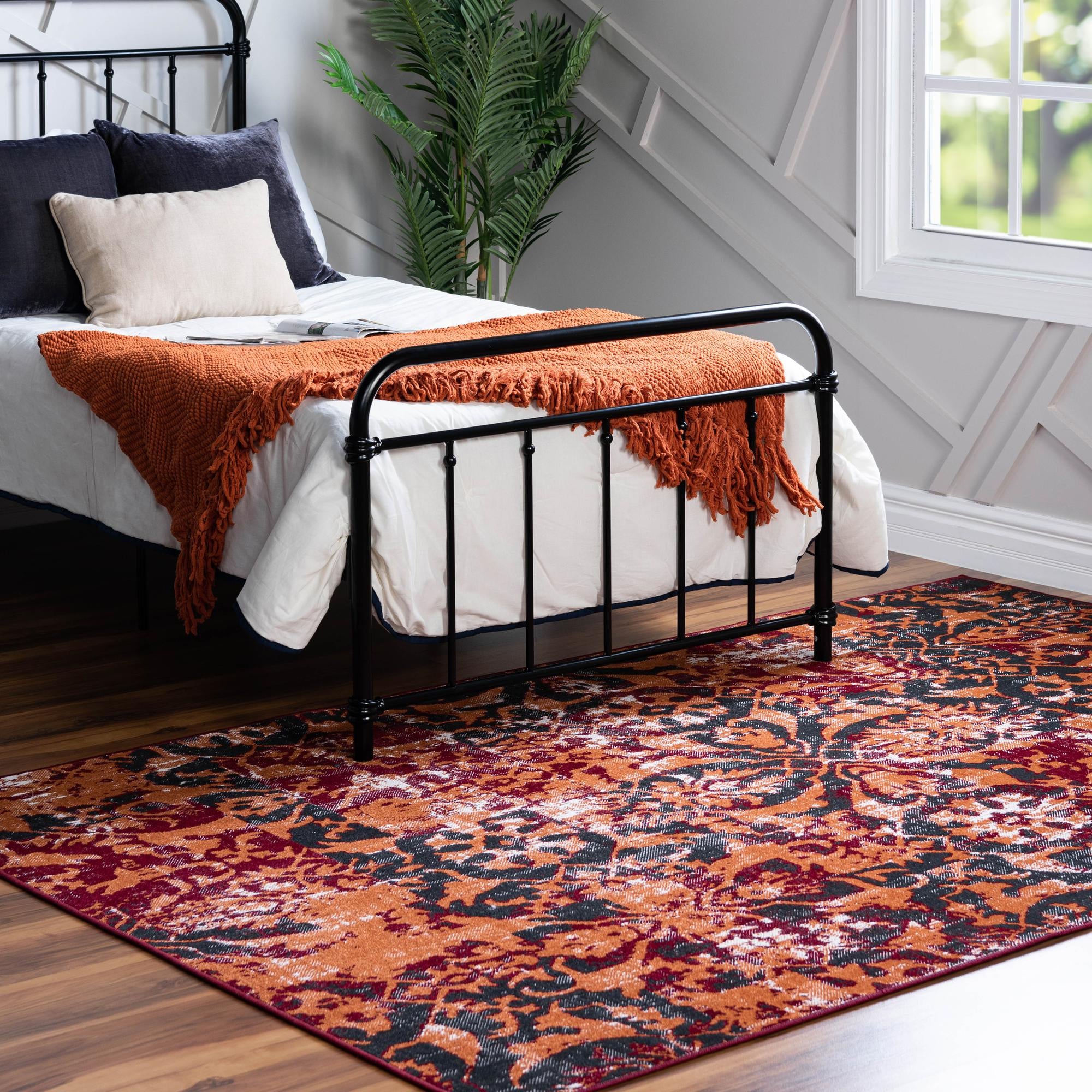 Orange 7' 10 x 10' Valencia Rug | Rugs.com