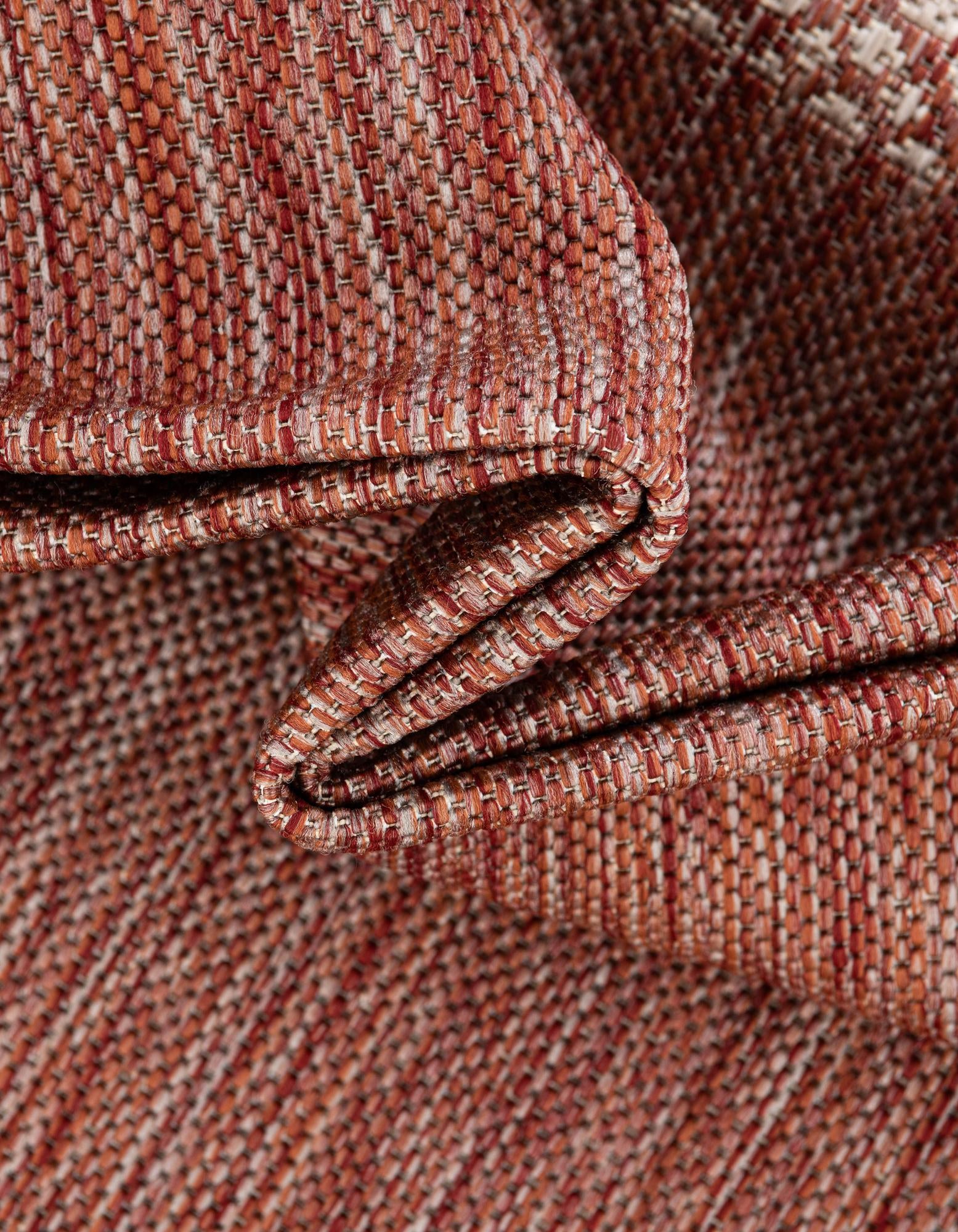 Rust Red 4' x 6' Border Indoor / Outdoor Rug | Rugs.com