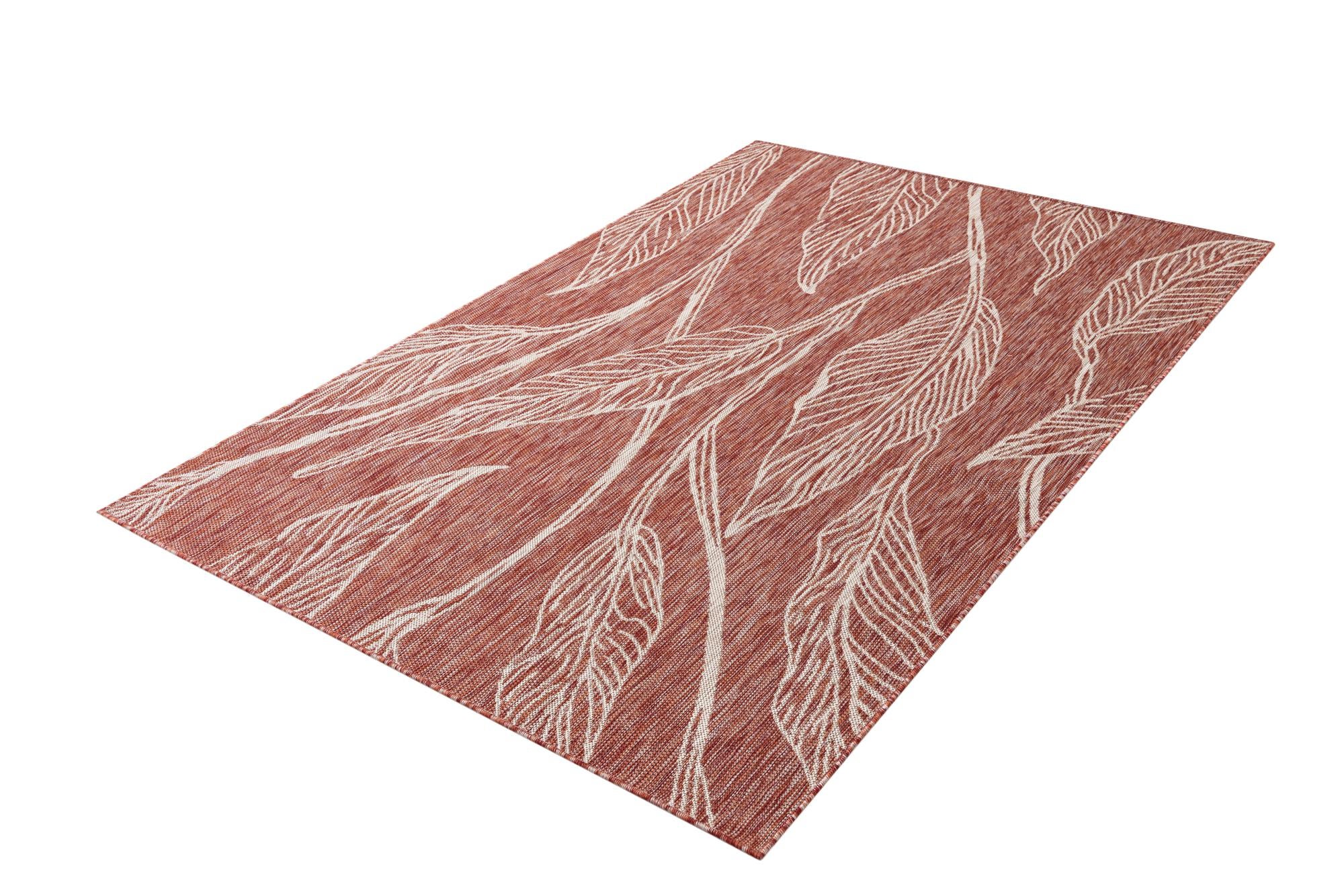 Rust Red 5' x 8' Botanical Indoor / Outdoor Rug | Rugs.com
