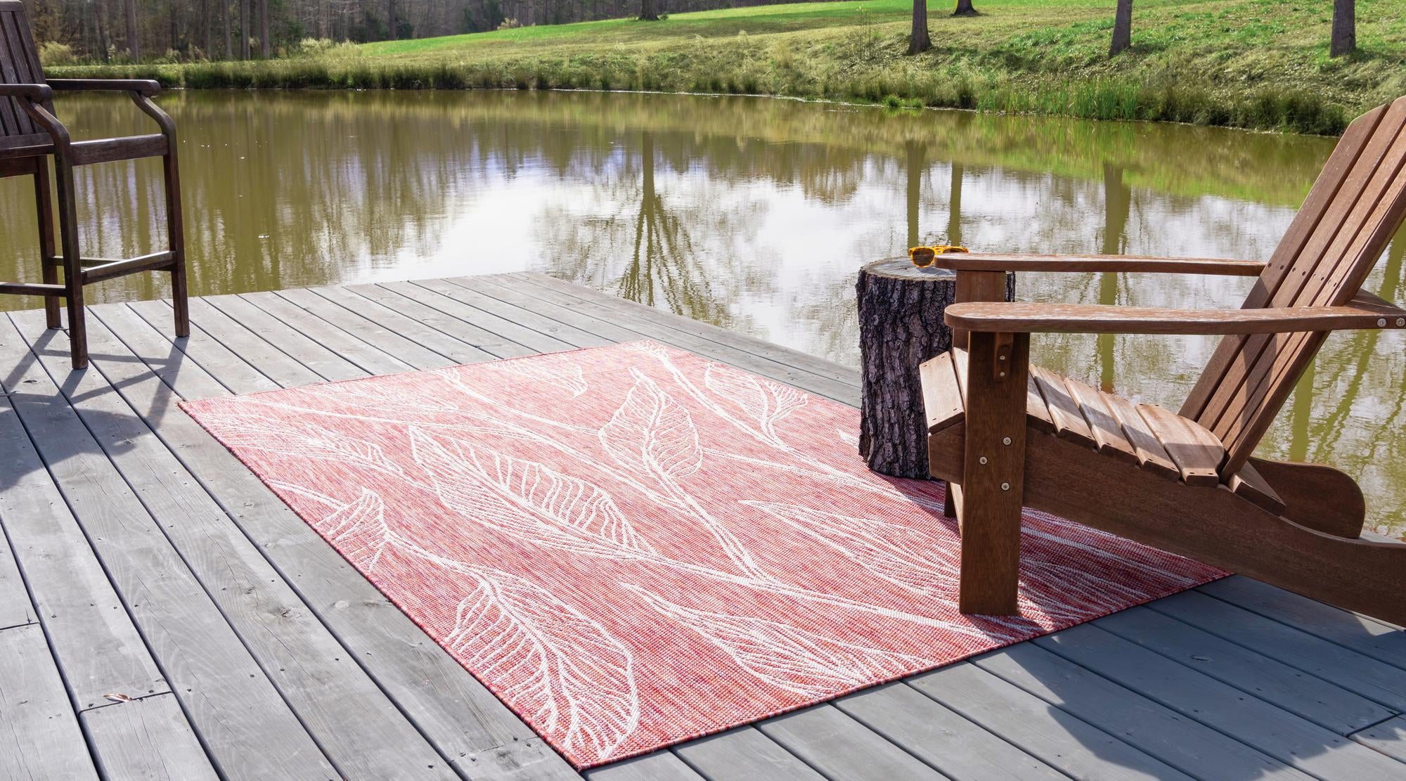 Rust Red 9' x 12' 2 Botanical Indoor / Outdoor Rug | Rugs.com