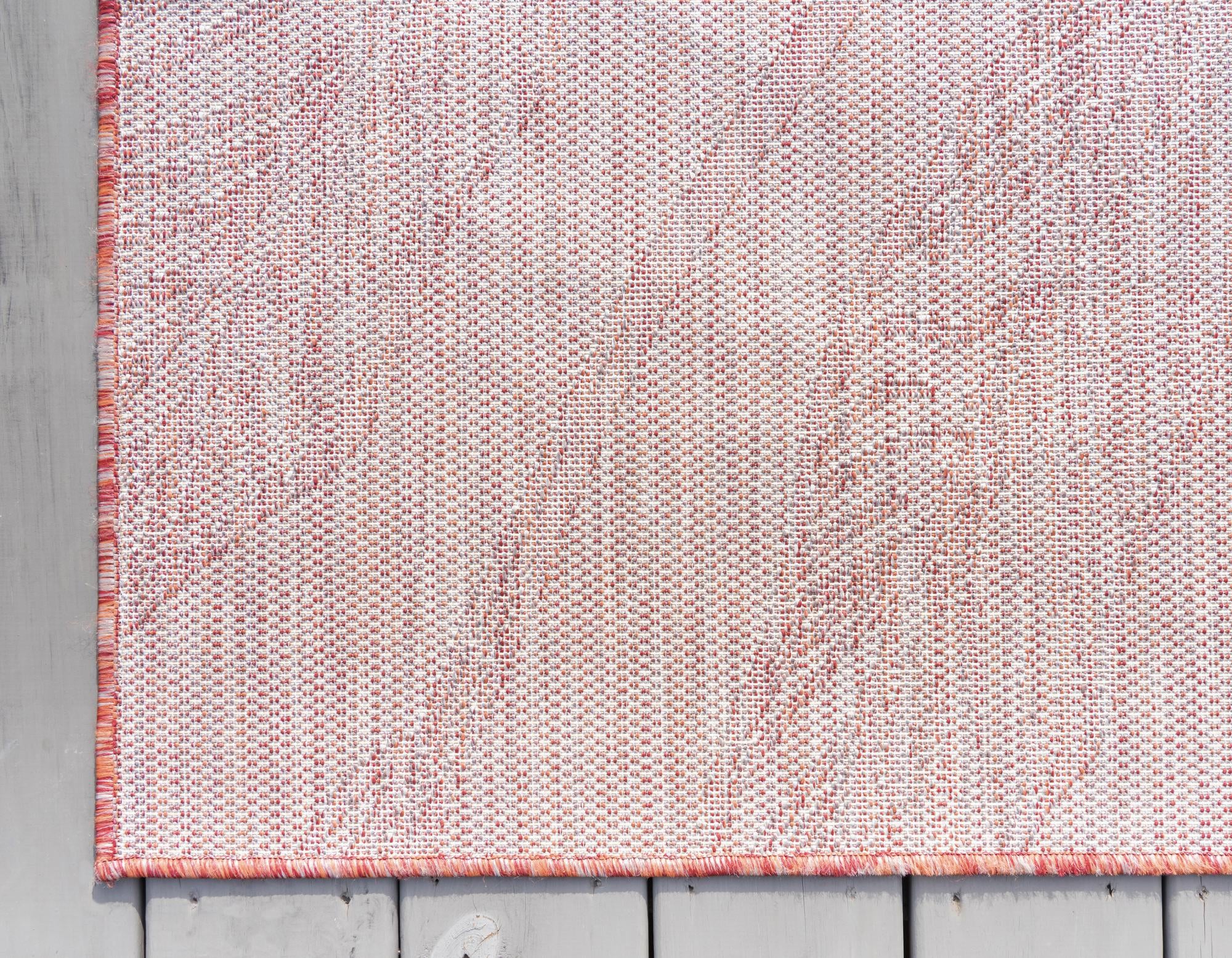 Rust Red 7' x 10' Botanical Indoor / Outdoor Rug | Rugs.com