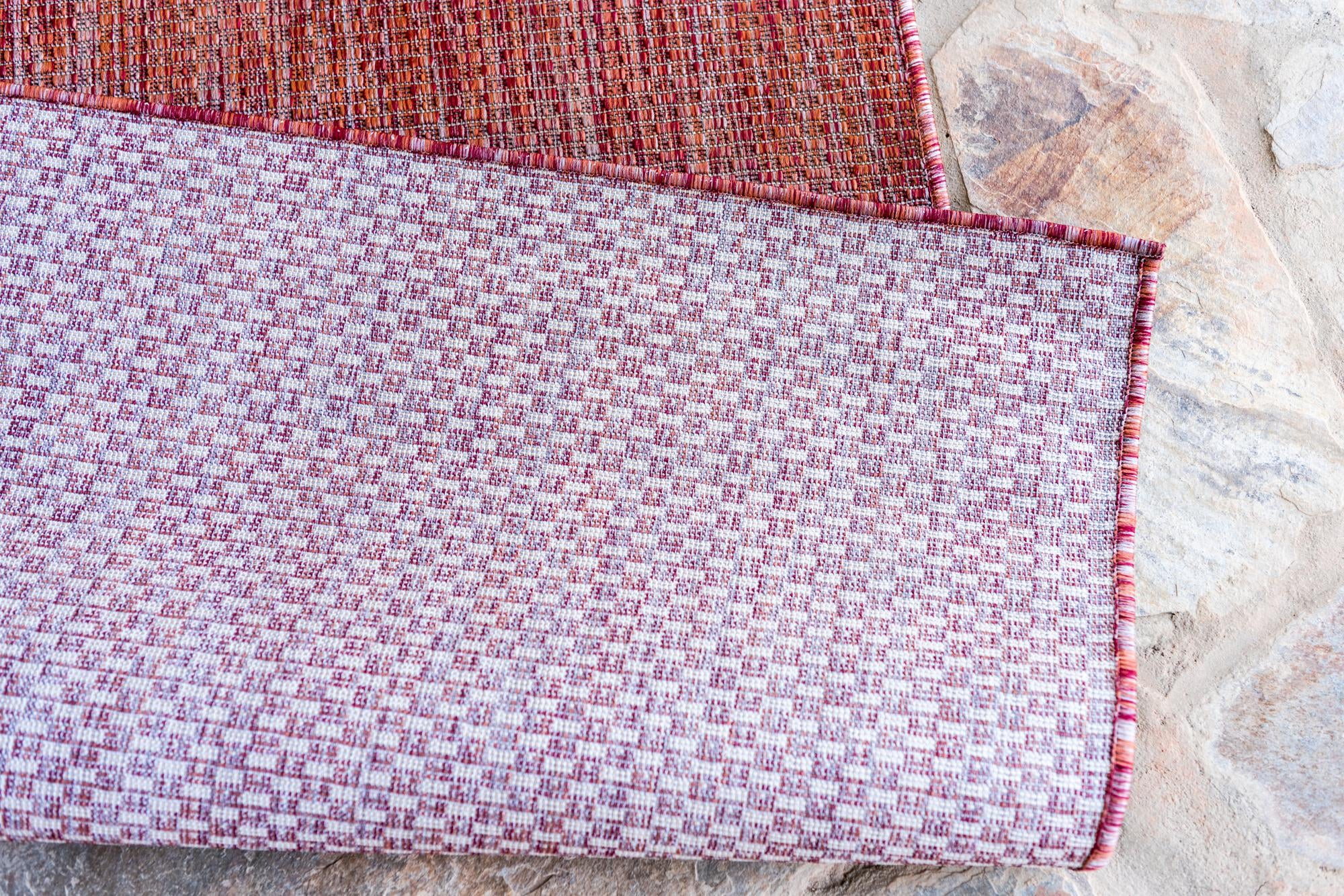 Rust Red 9' x 12' 2 Solid Indoor / Outdoor Rug | Rugs.com