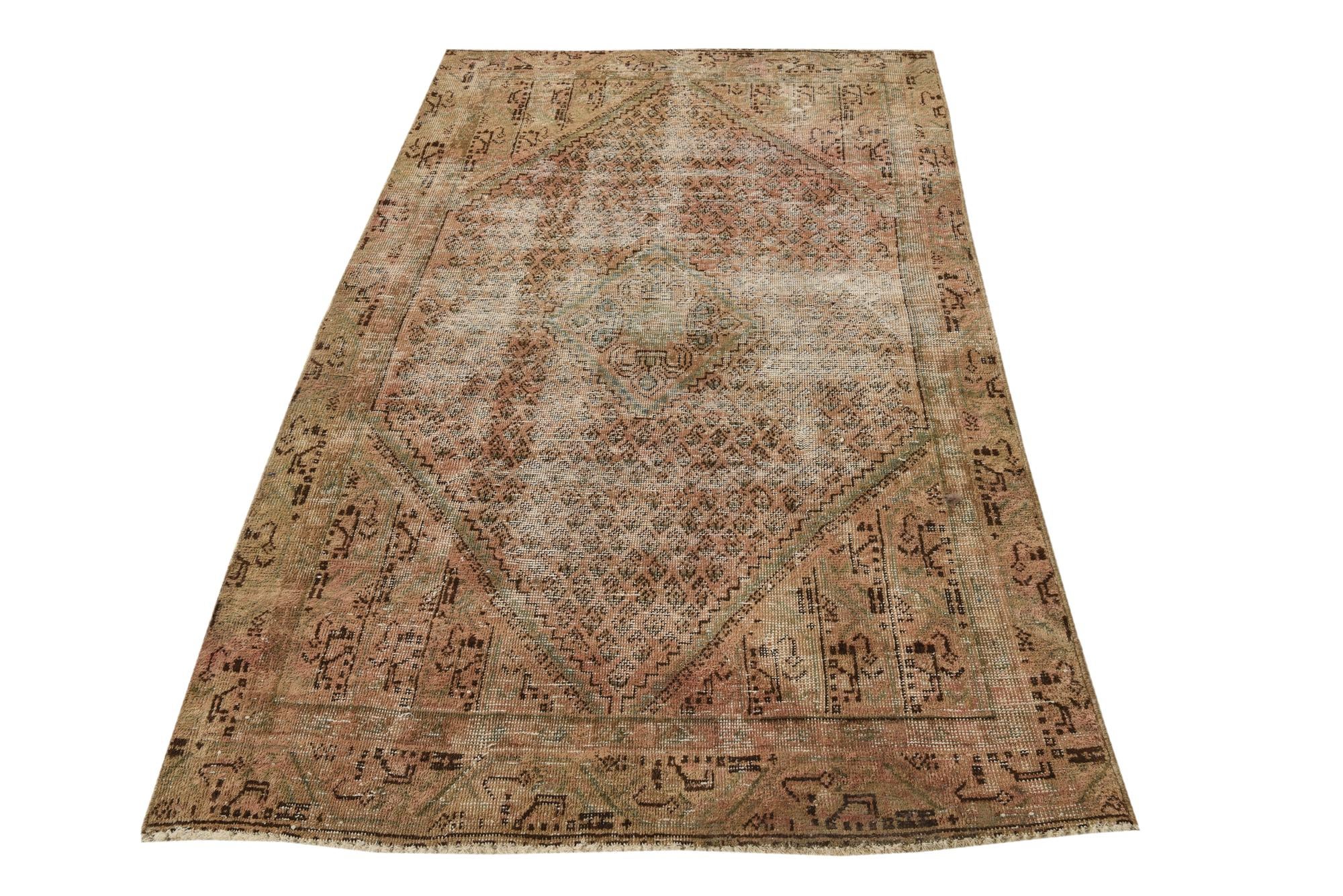 Rust Red 3' 8 x 6' 4 Hand Knotted Ultra Vintage Persian Wool Rug | Rugs.com