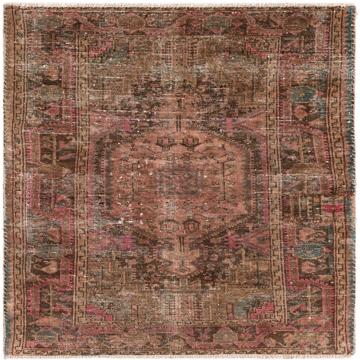Rust Red 3' x 5' Hand Knotted Ultra Vintage Persian Wool Rug | Rugs.com