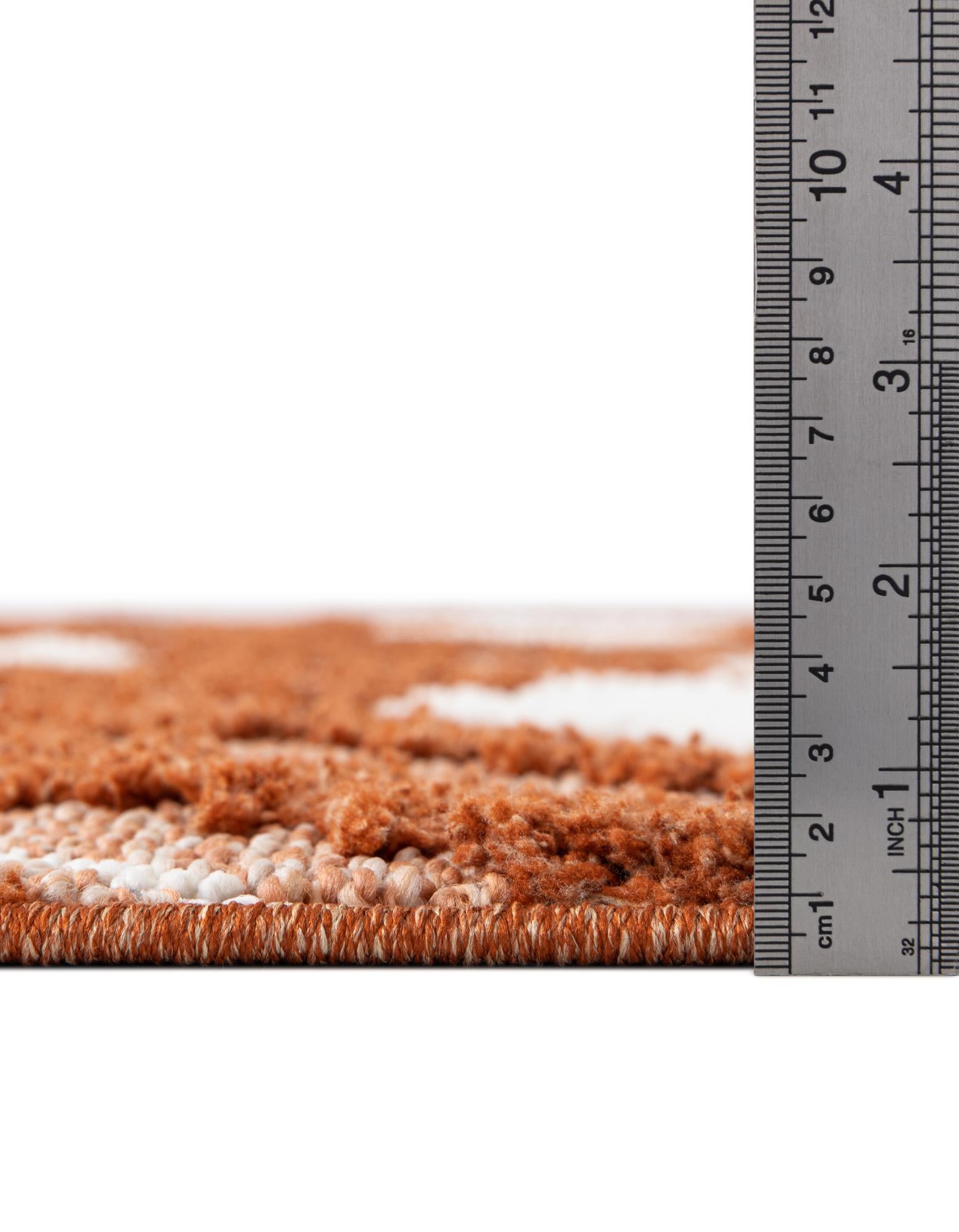 Rust Red 7' 10 x 7' 10 Boho Round Rug | Rugs.com