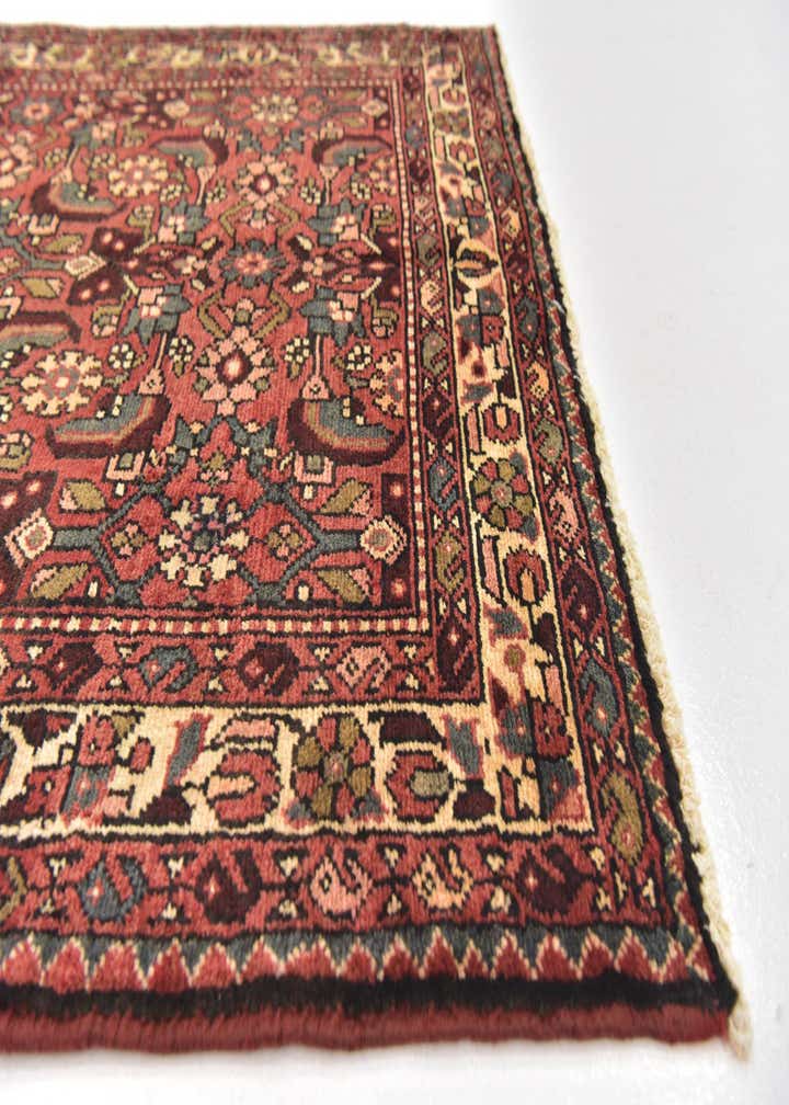 Rust Red 3' 7 x 10' Hand Knotted Shahsavand Persian Wool Runner Rug ...