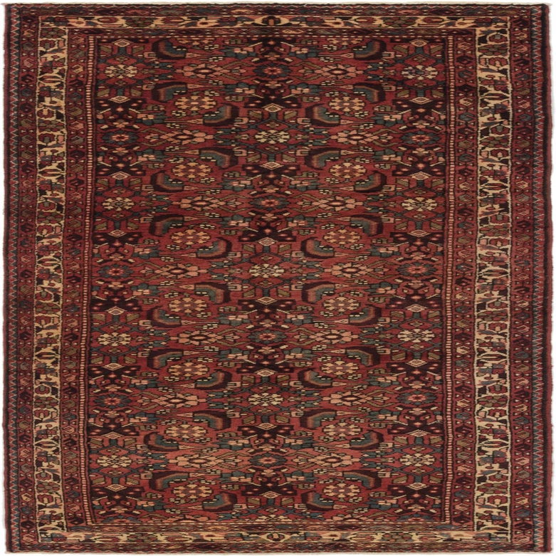 Rust Red 3' 7 x 10' Hand Knotted Shahsavand Persian Wool Runner Rug ...