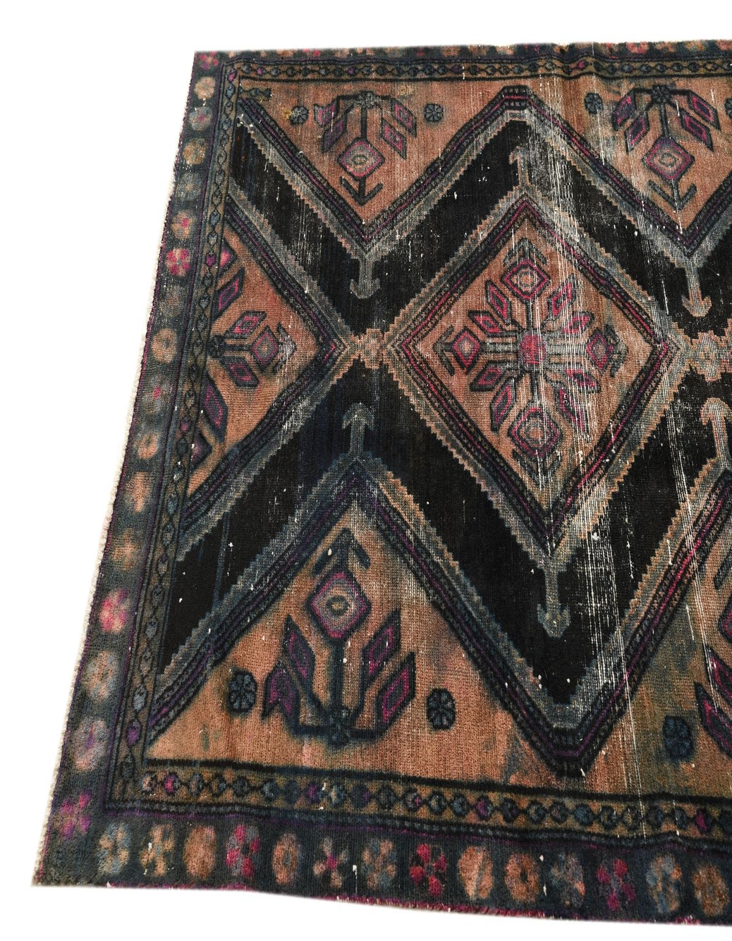 Rust Red 4' 7 x 10' 4 Hand Knotted Ultra Vintage Persian Wool Runner ...