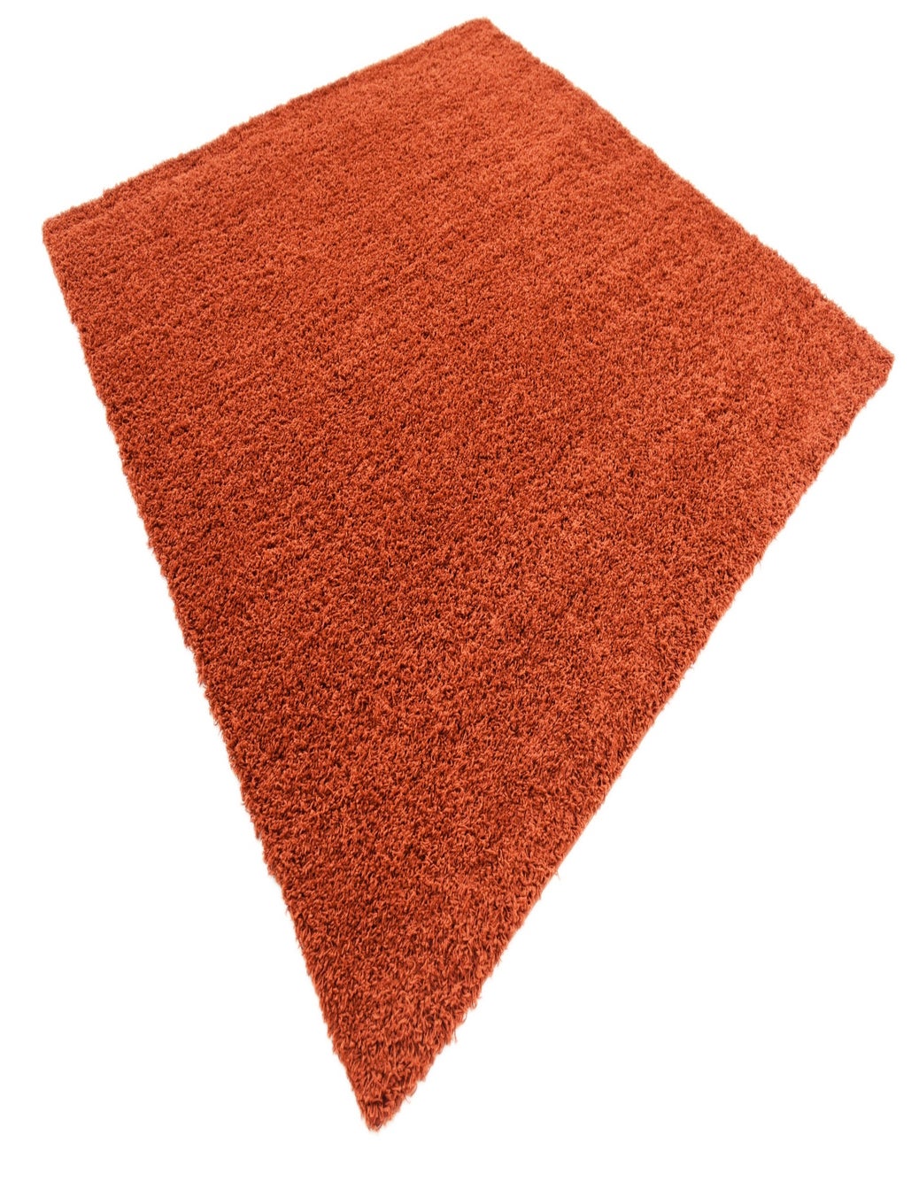 Rust Red 8' x 8' Cozy Solid Shag Square Rug | Rugs.com