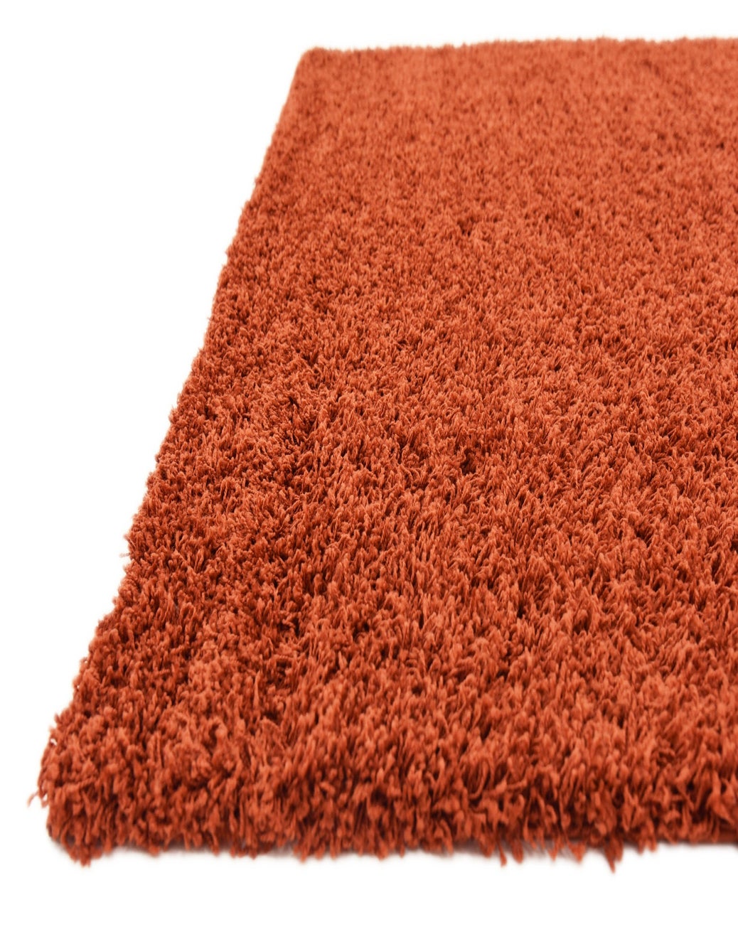 Rust Red 8' x 8' Cozy Solid Shag Square Rug | Rugs.com