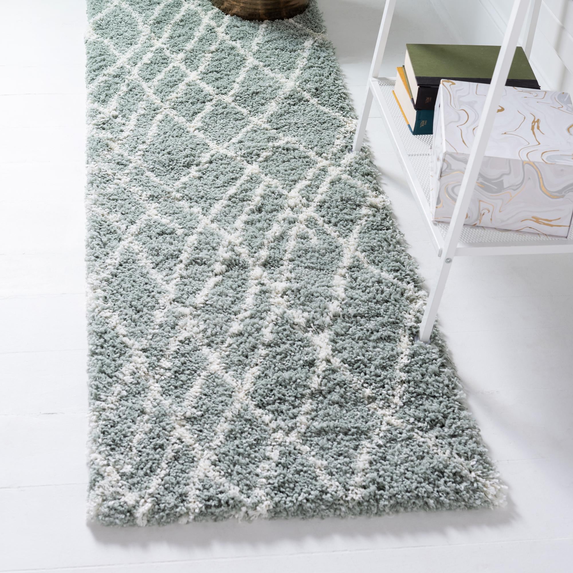 Sage Green 2' 7 x 10' Soft Touch Shag Runner Rug | Rugs.com