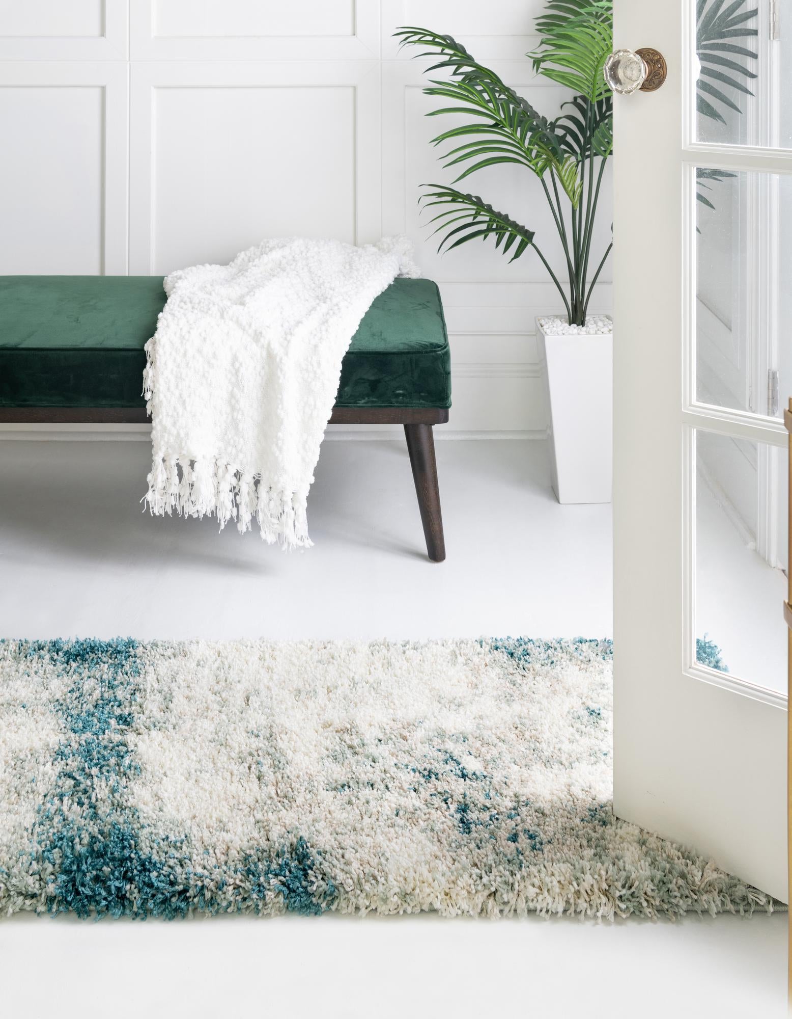 Sage Green 2' x 6' 7 Soft Touch Shag Runner Rug | Rugs.com