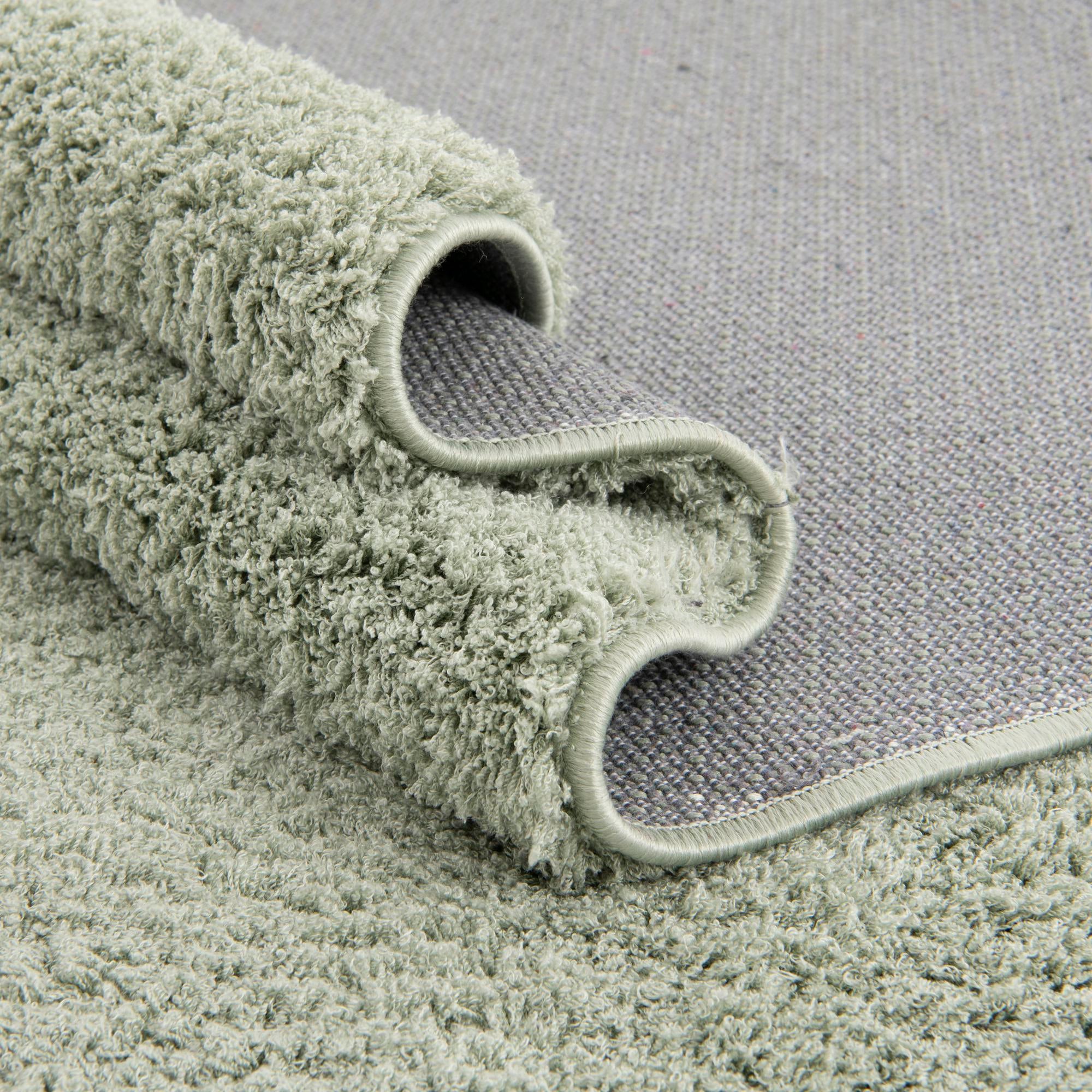 Sage Green 2' x 6' 9 Solid Shag Runner Rug | Rugs.com