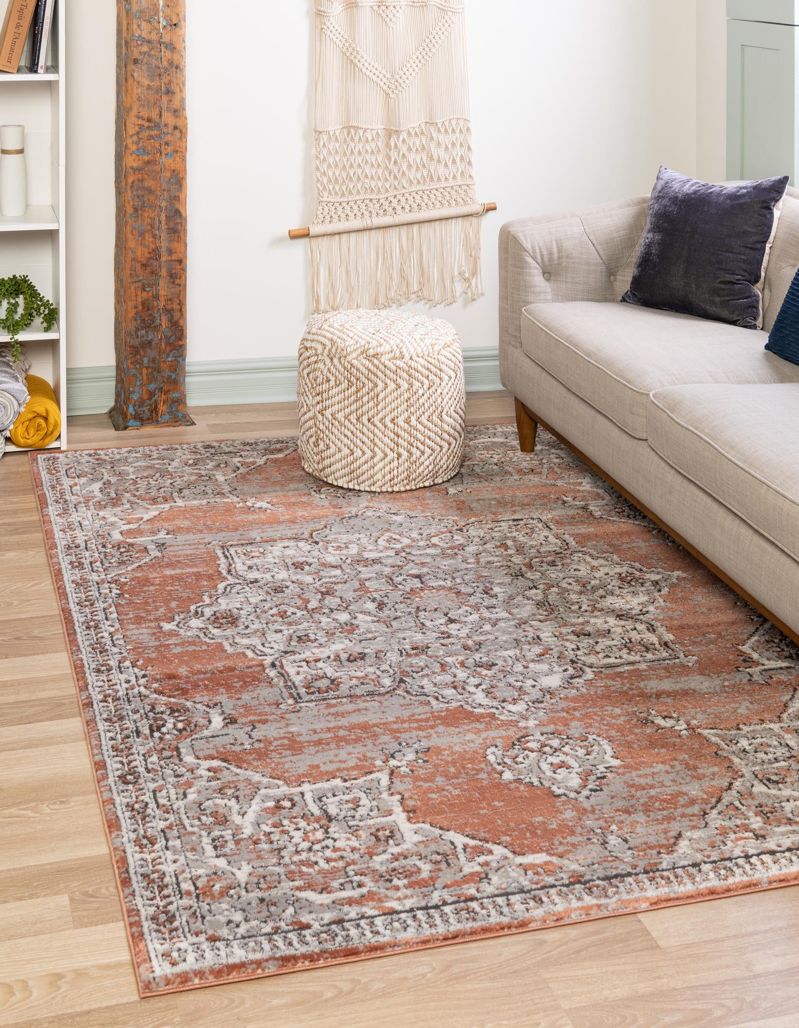 Salmon Pink 7' 10 x 10' Nyla Rug | Rugs.com