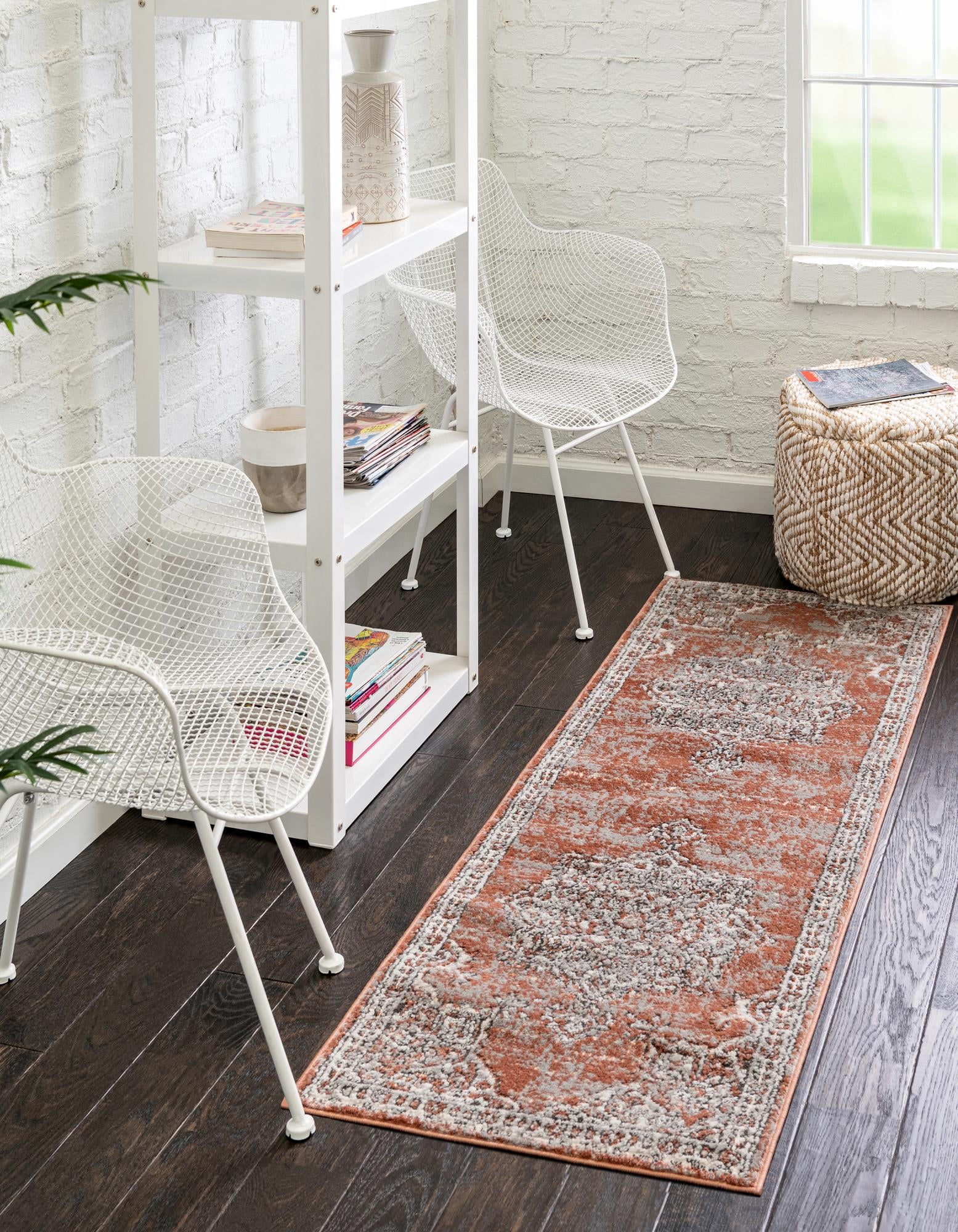 Salmon Pink 2' x 8' Nyla Runner Rug | Rugs.com