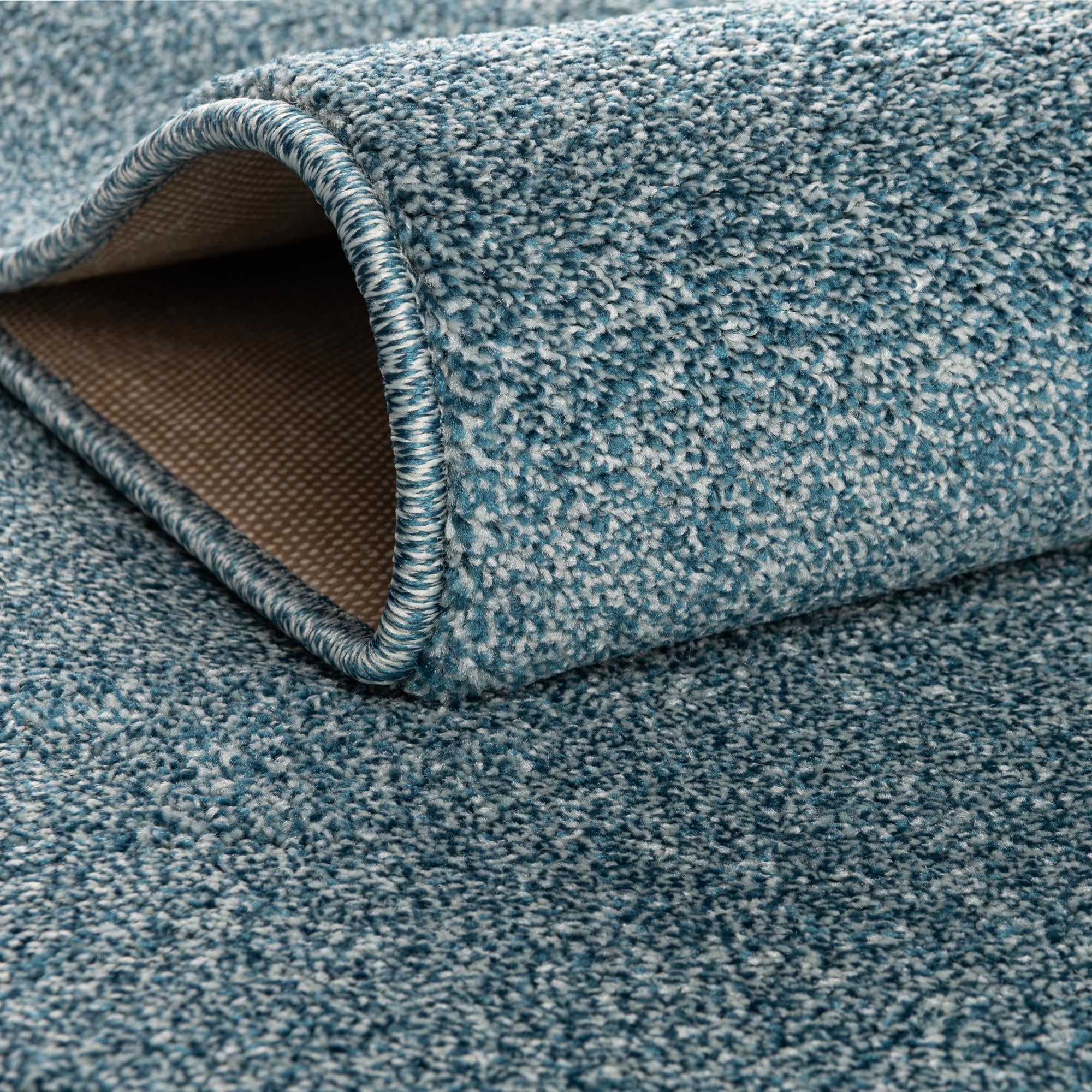 Santorini Blue 3' 3 x 3' 3 Everyday Solid Square Rug | Rugs.com
