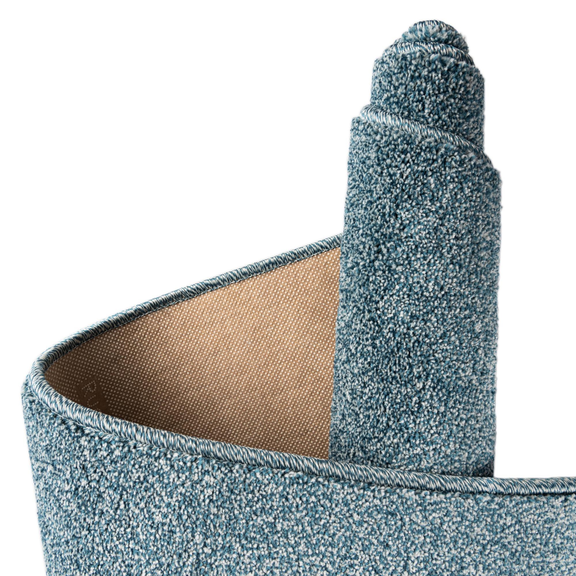 Santorini Blue 3' 3 x 3' 3 Everyday Solid Square Rug | Rugs.com