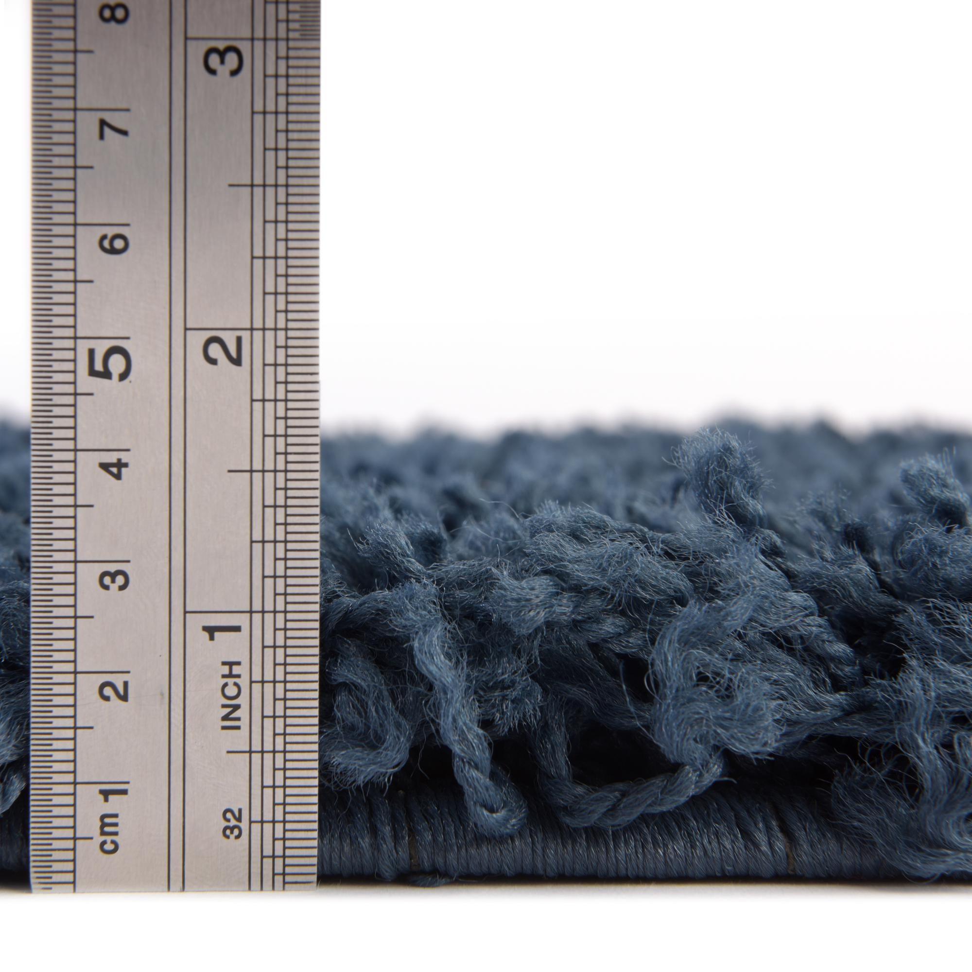 Sapphire Blue 5' x 5' Solid Shag Square Rug | Rugs.com