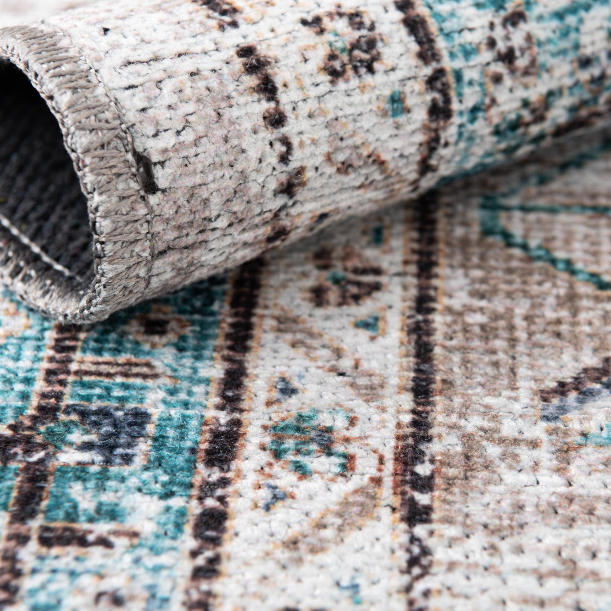 Seaglass 2' x 8' Washable Yara Runner Rug | Rugs.com