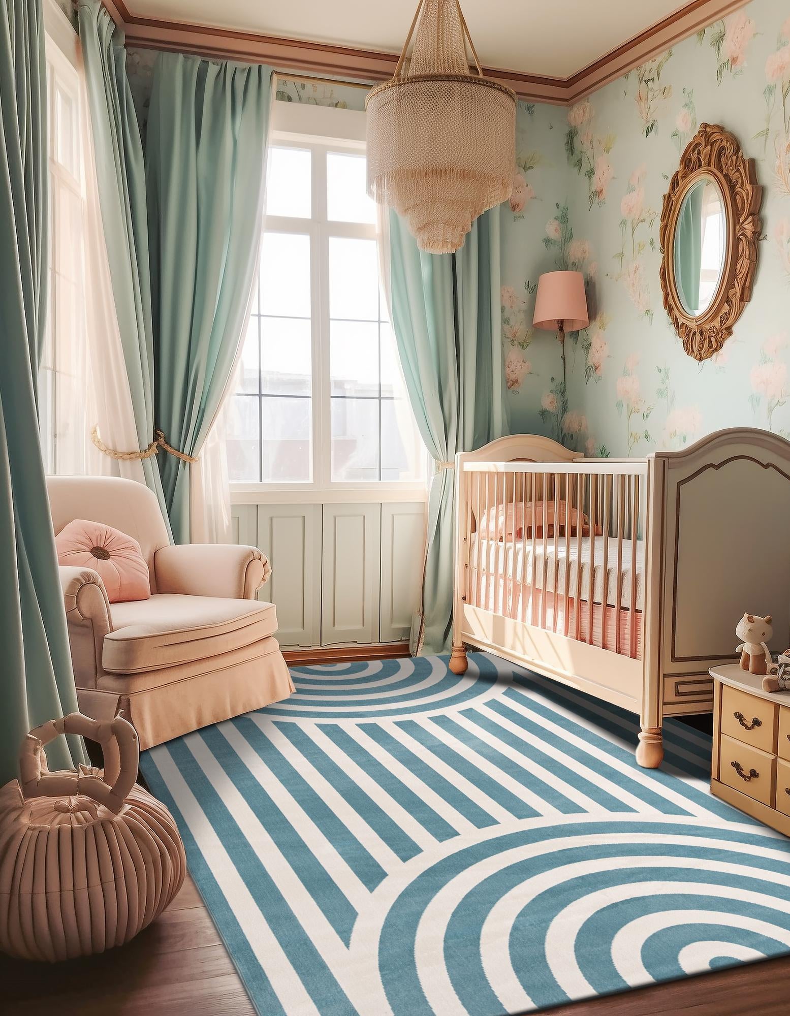 Sky blue 2' x 3' Whimsy Kids Rug | Rugs.com