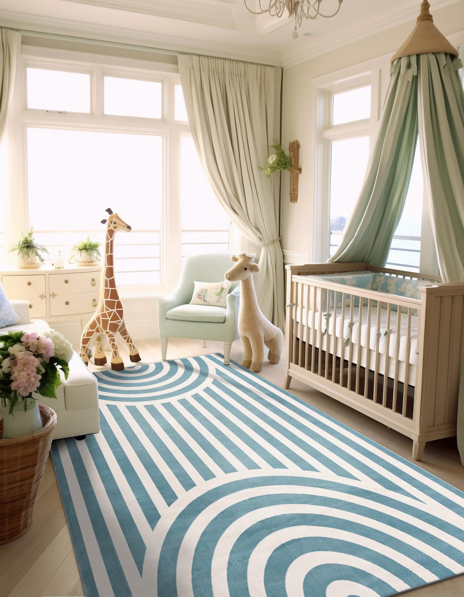 Sky blue 2' x 3' Whimsy Kids Rug | Rugs.com