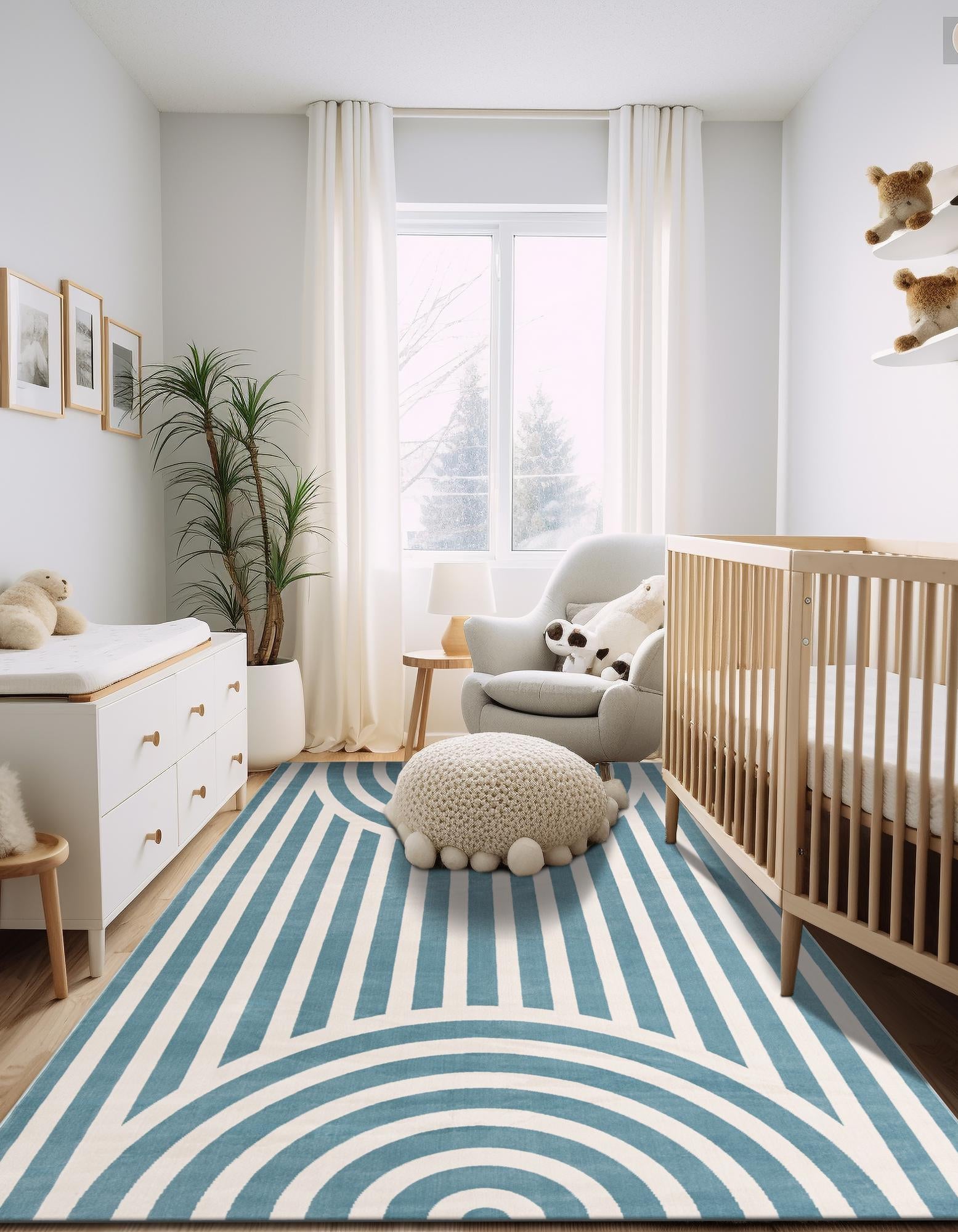 Sky blue 2' x 3' Whimsy Kids Rug | Rugs.com