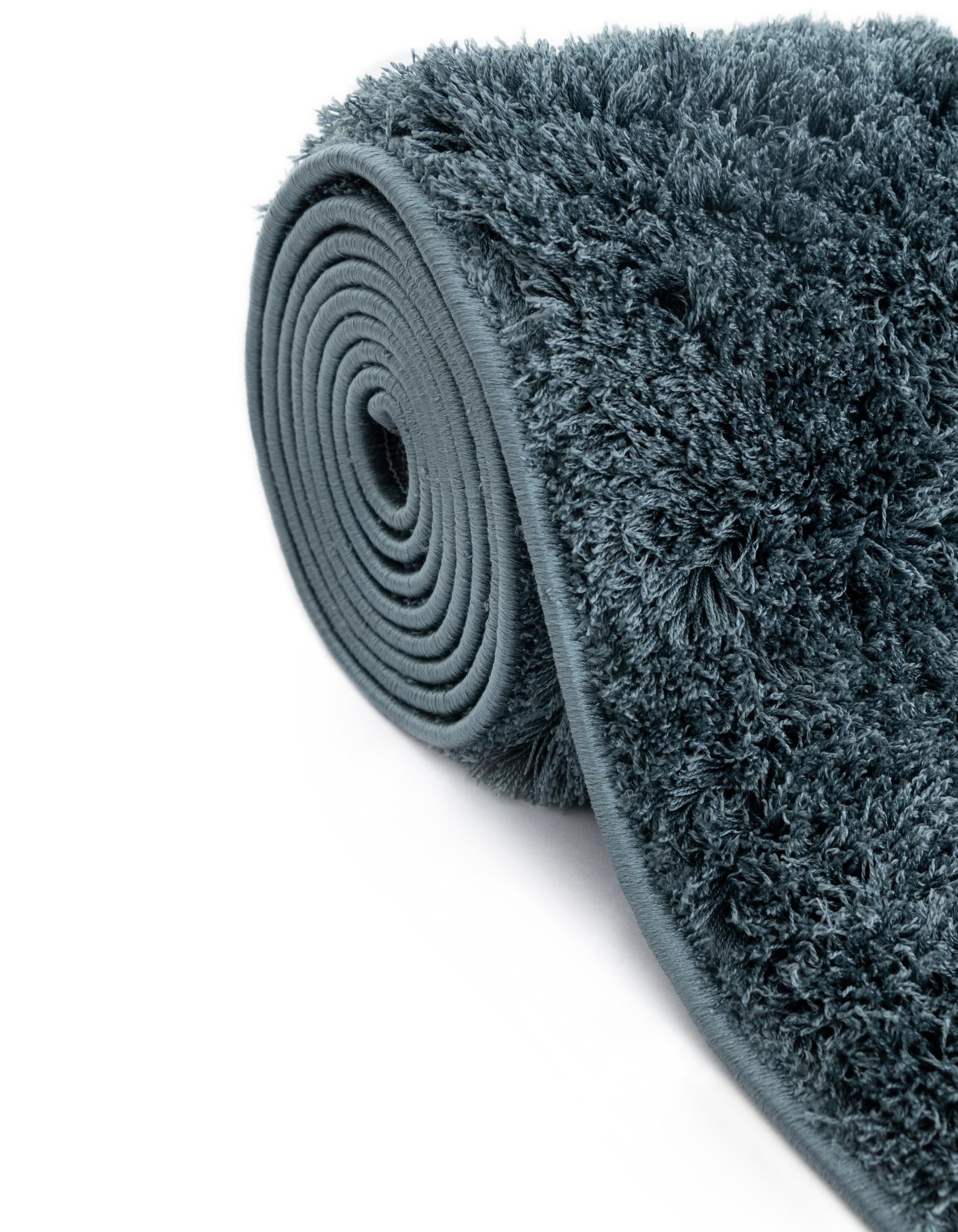 Slate Blue 8' x 10' Solid Shag Rug | Rugs.com
