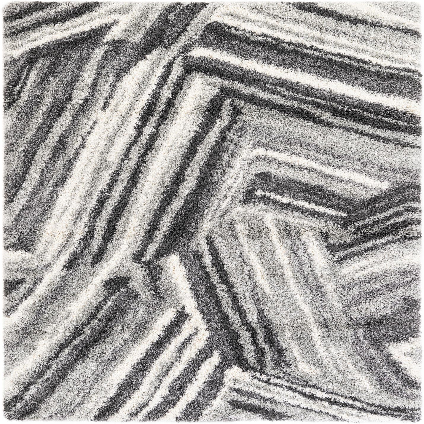 Smoke Gray 5' 4 x 7' 7 Soft Touch Shag Rug | Rugs.com