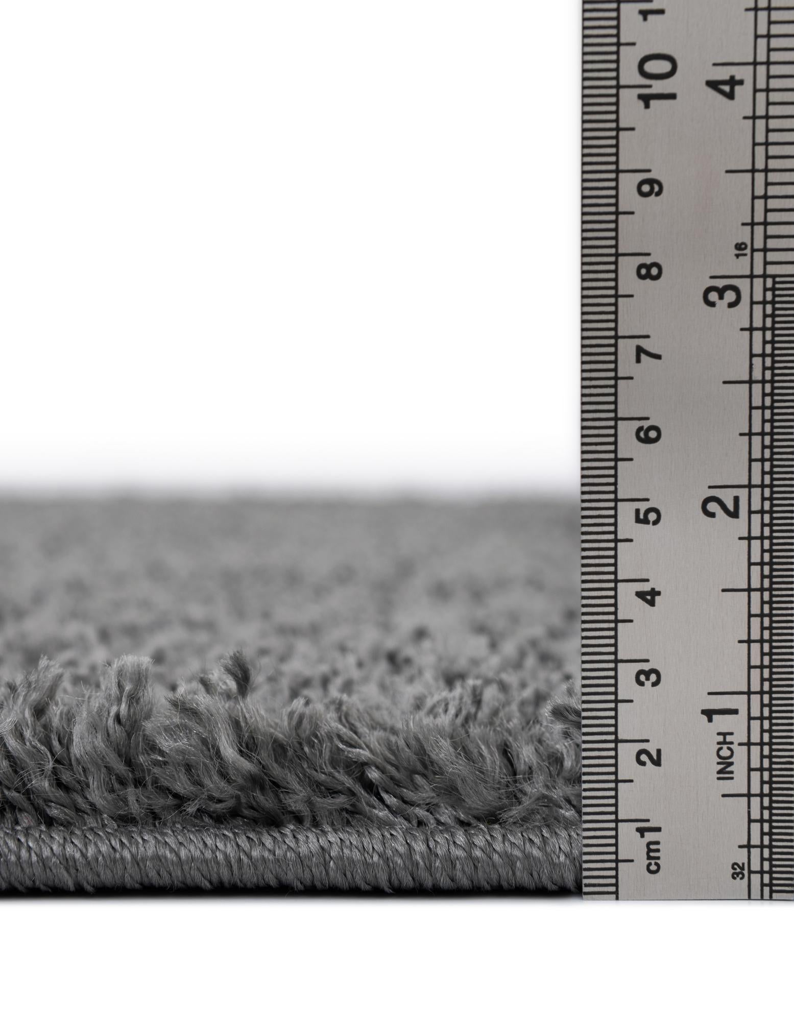 Smoke Gray 5' x 5' Soft Solid Shag Round Rug | Rugs.com